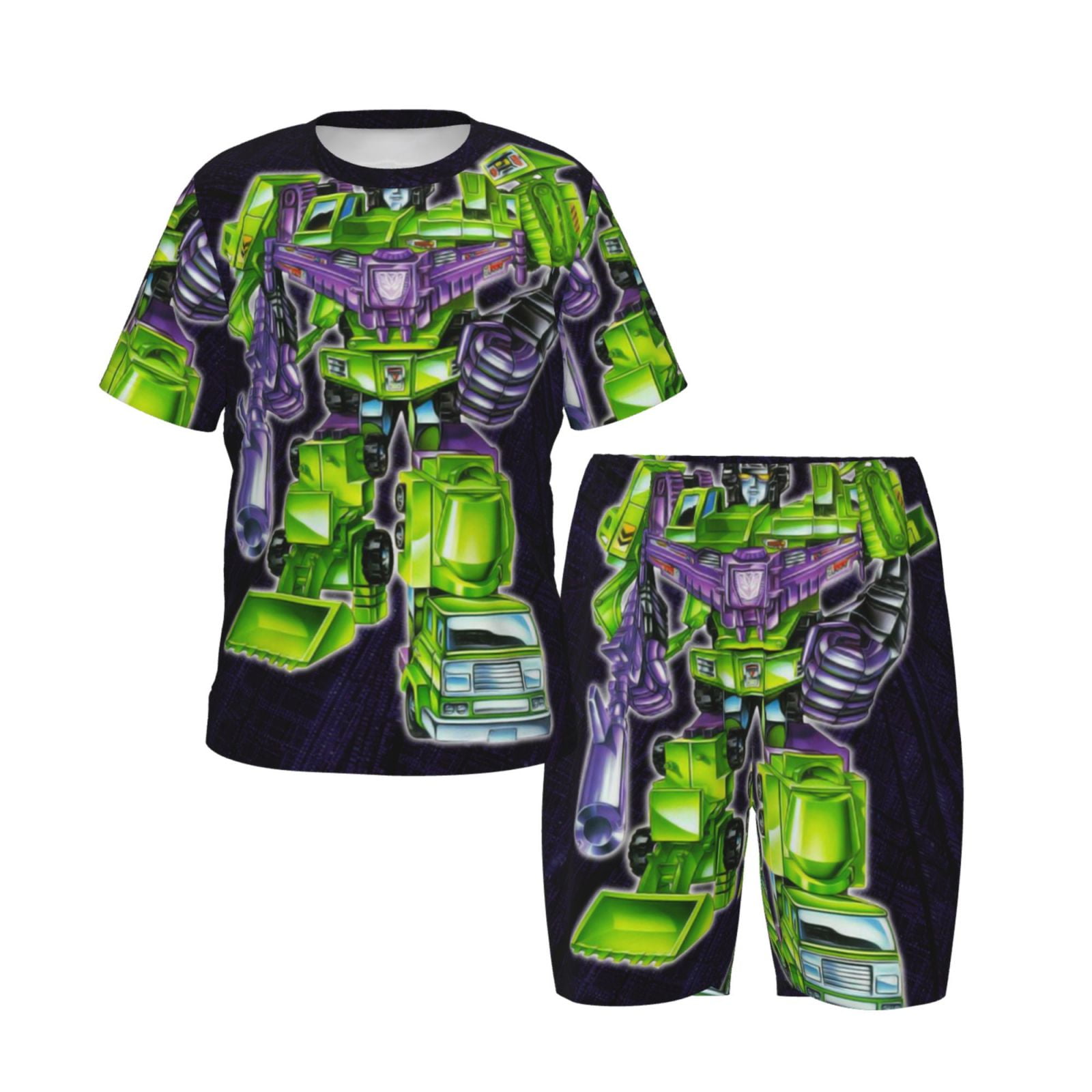 Kids Transformers Pajama Set Kids Cartoon Tee Shirt And Short Set 2PCS ...