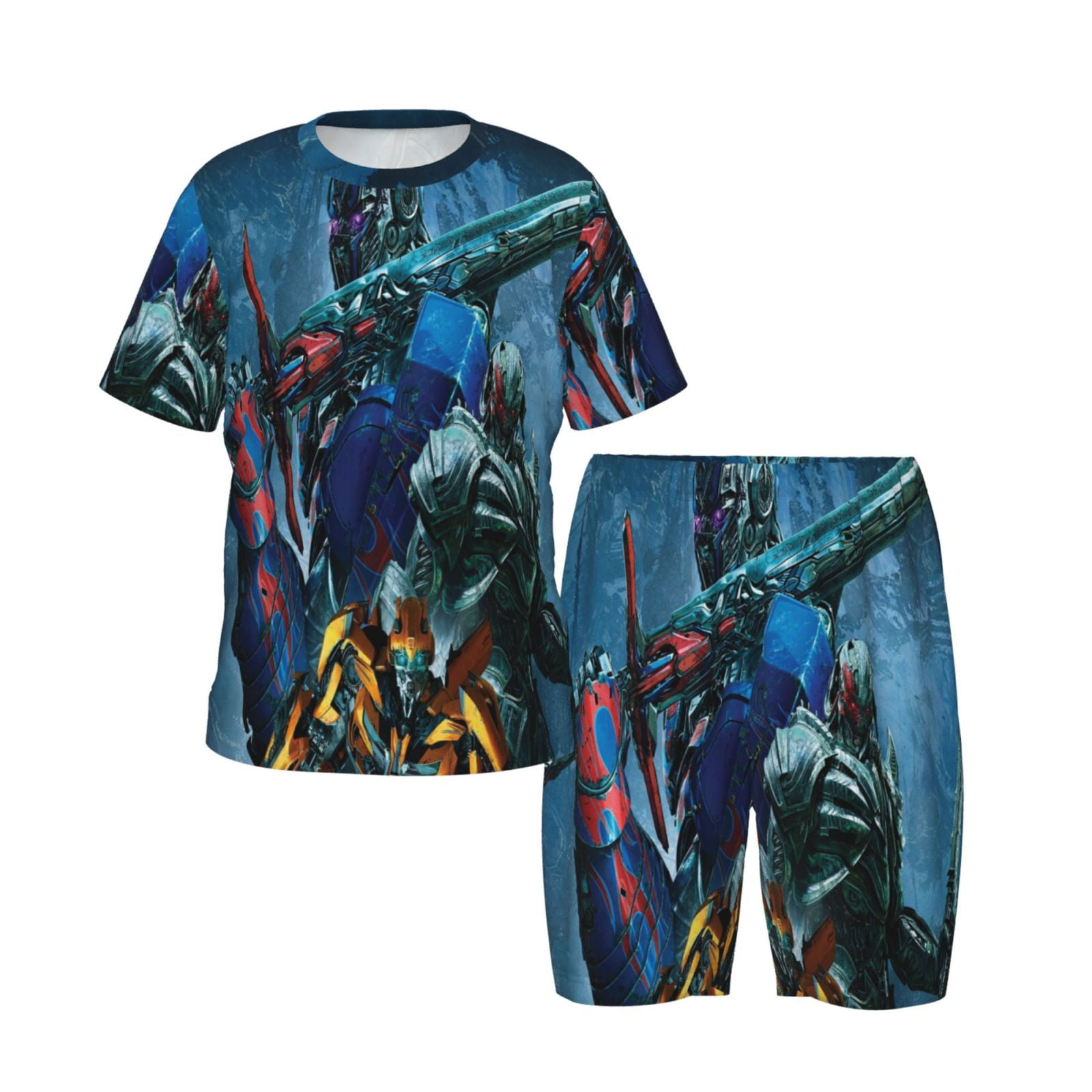 Kids Transformers Pajama Set Kids Cartoon Tee Shirt And Short Set 2PCS ...