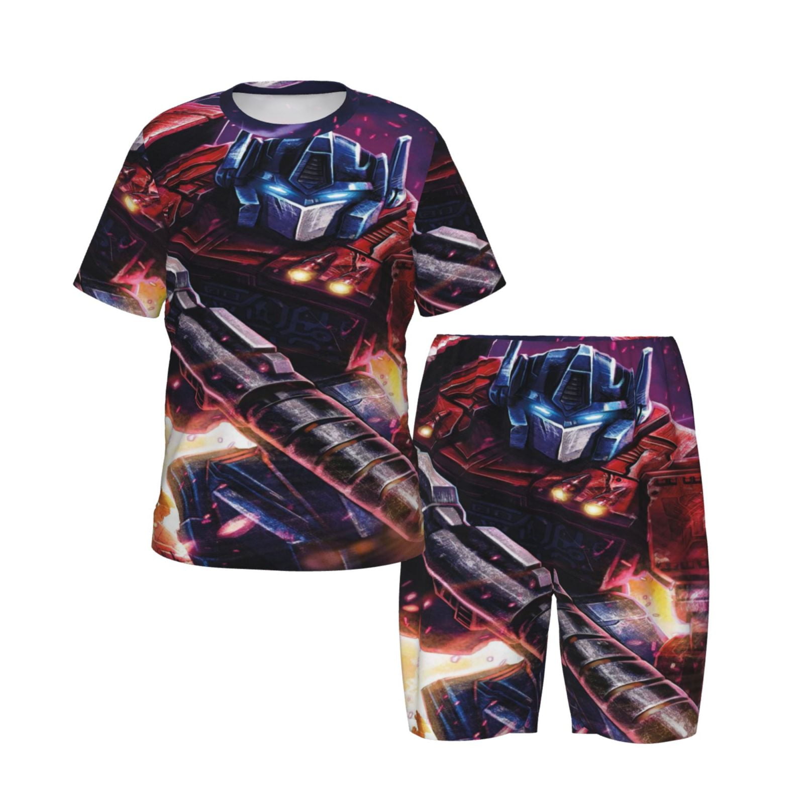 Kids Transformers Pajama Set Kids Cartoon Tee Shirt And Short Set 2PCS ...