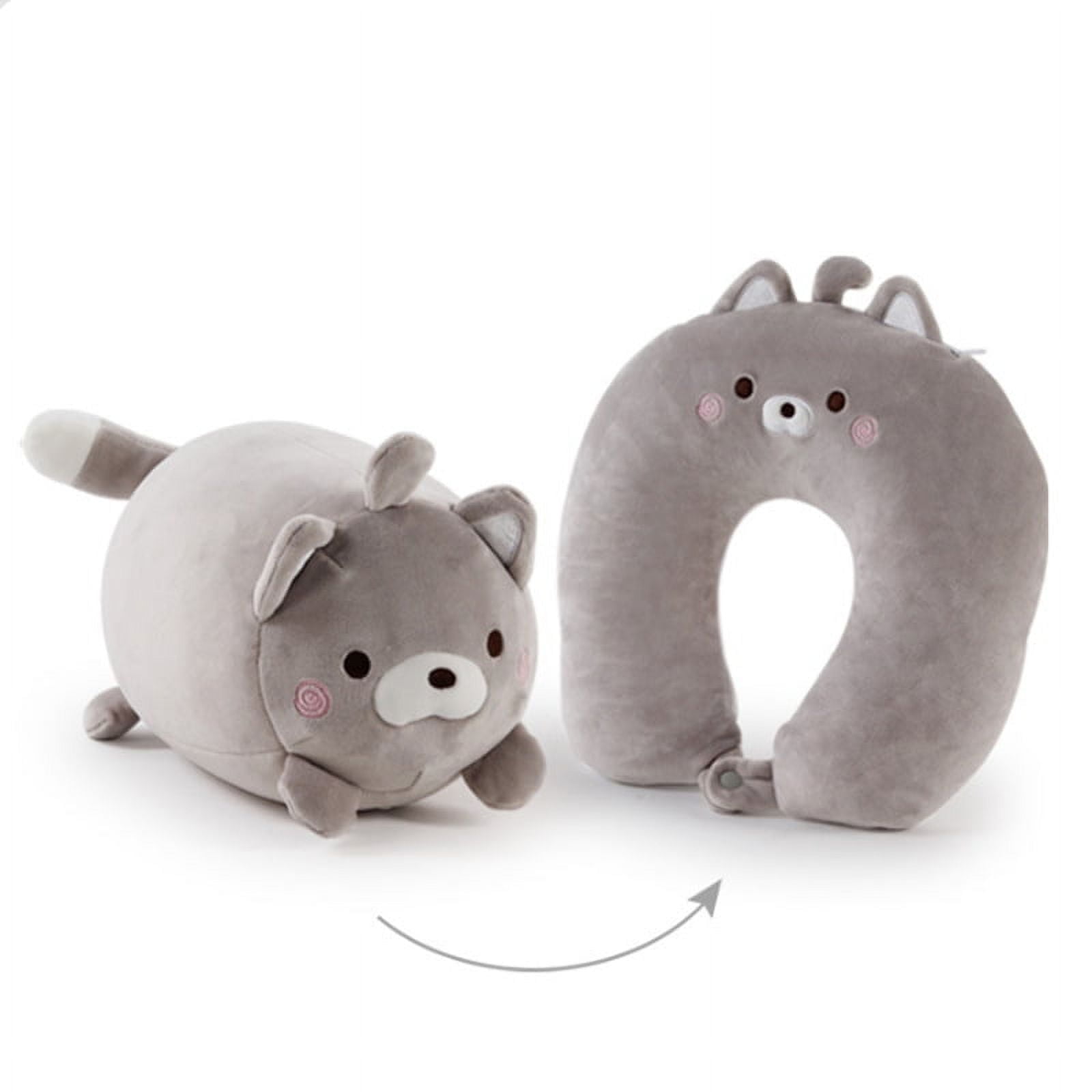 Kids Travel Pillow, 2-in-1 Deformable Kids Neck Pillow for Traveling ...