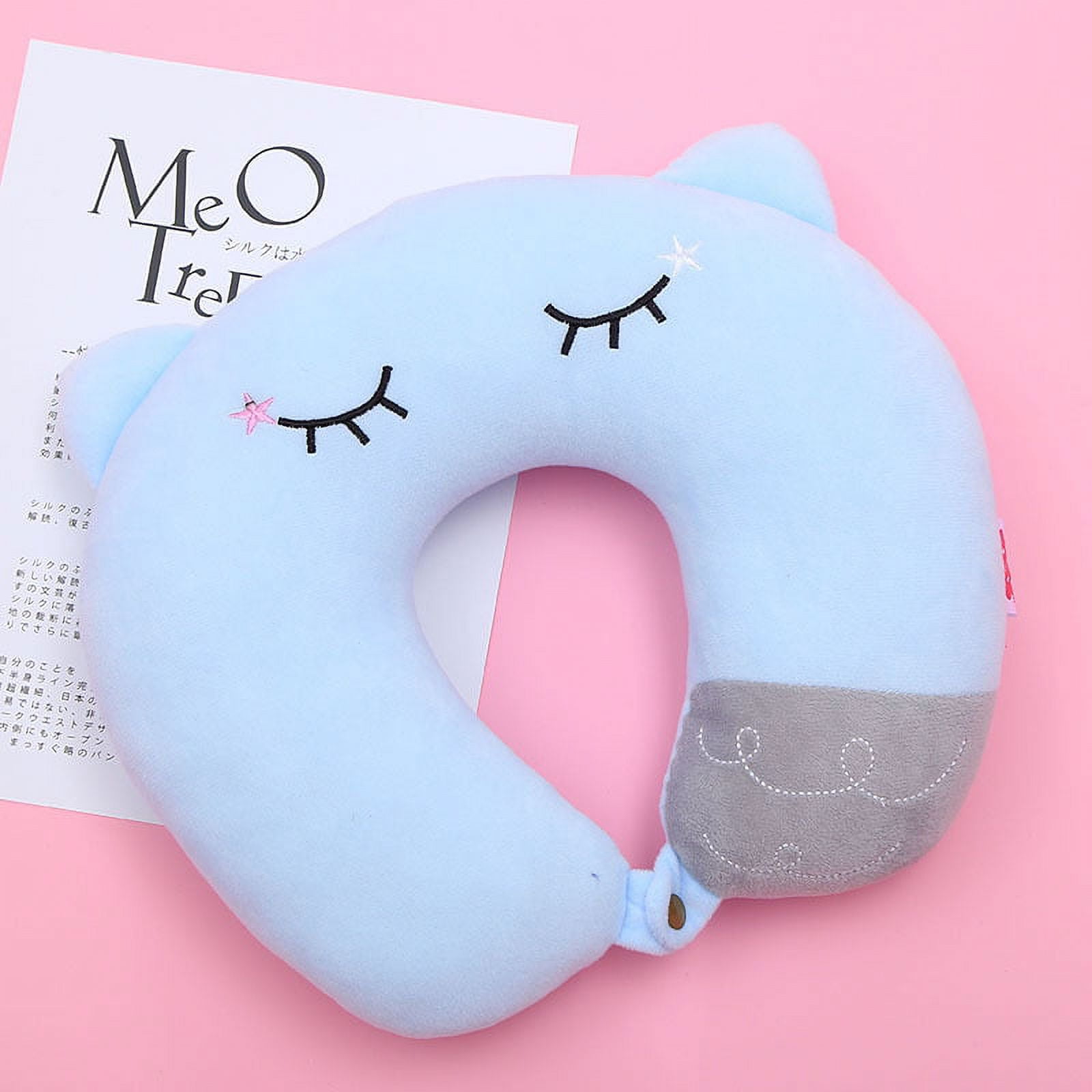 Kids Travel Pillow for Airplane Car Seat Cute Animal Neck Pillow ...