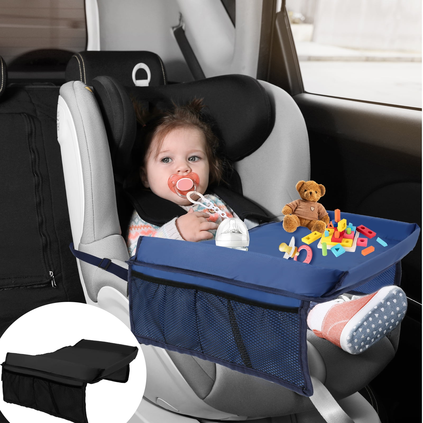 Kids Travel Tray Foldable Kid Car Tray for Toddler Car Seat Travel Tray ...