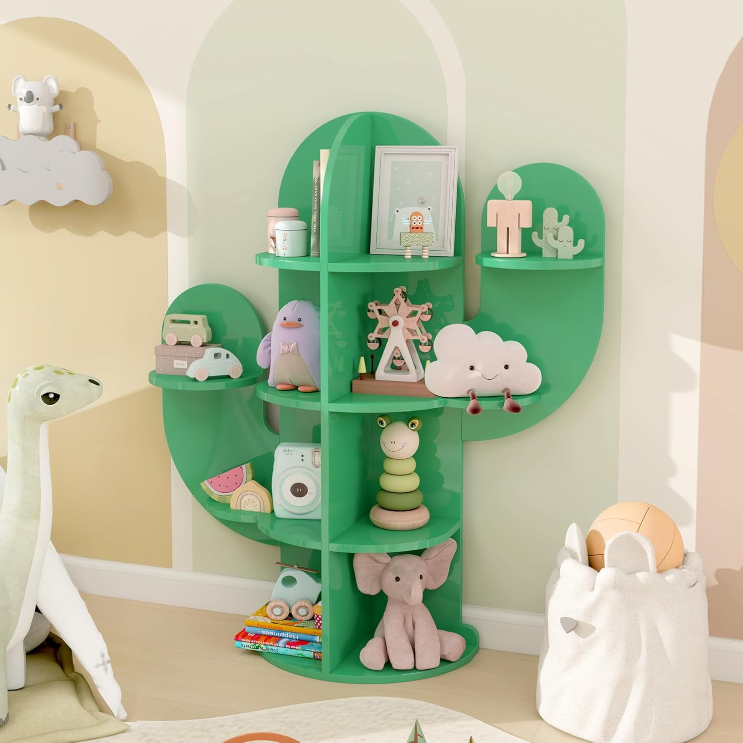 Kids Tree Bookshelf with Widened Base, Tree Bookshelf for Kids, Baby ...