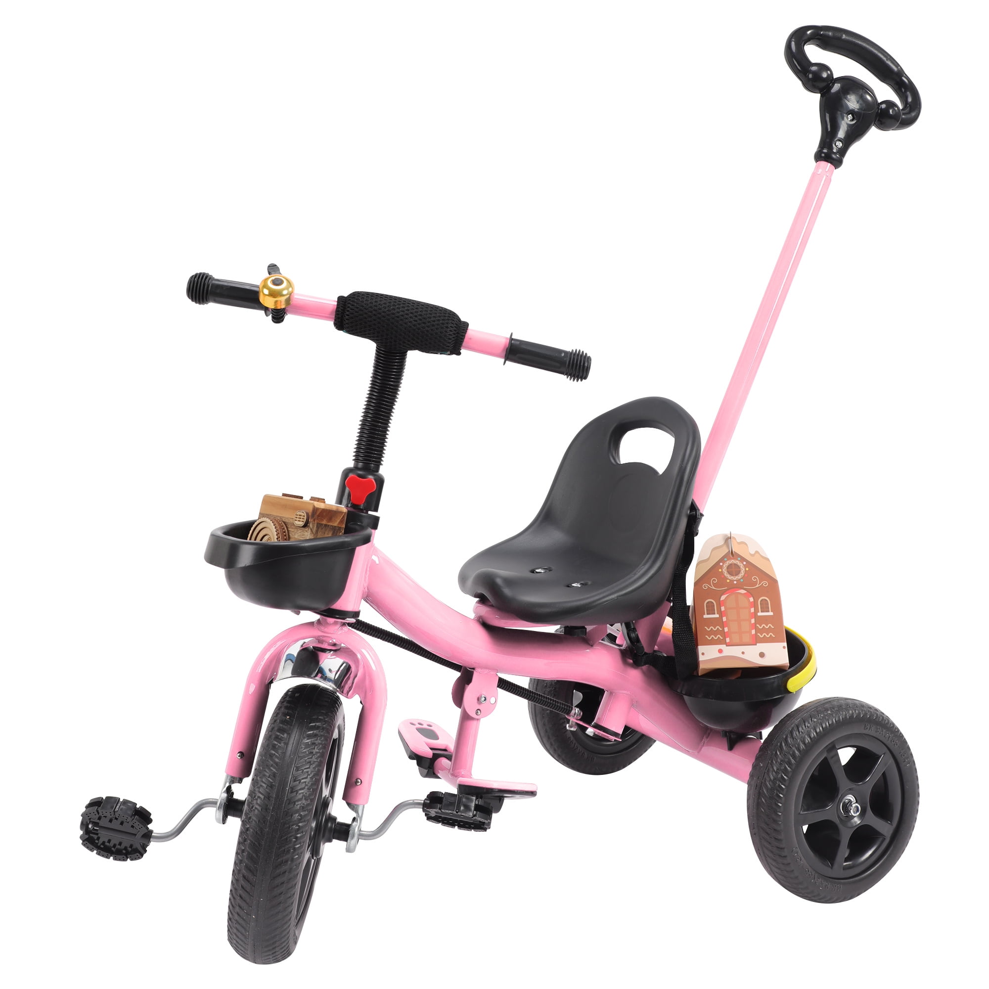 Kids Tricycle 4 in 1 Trike with Seat, Toddler Bike with Push Handle for ...