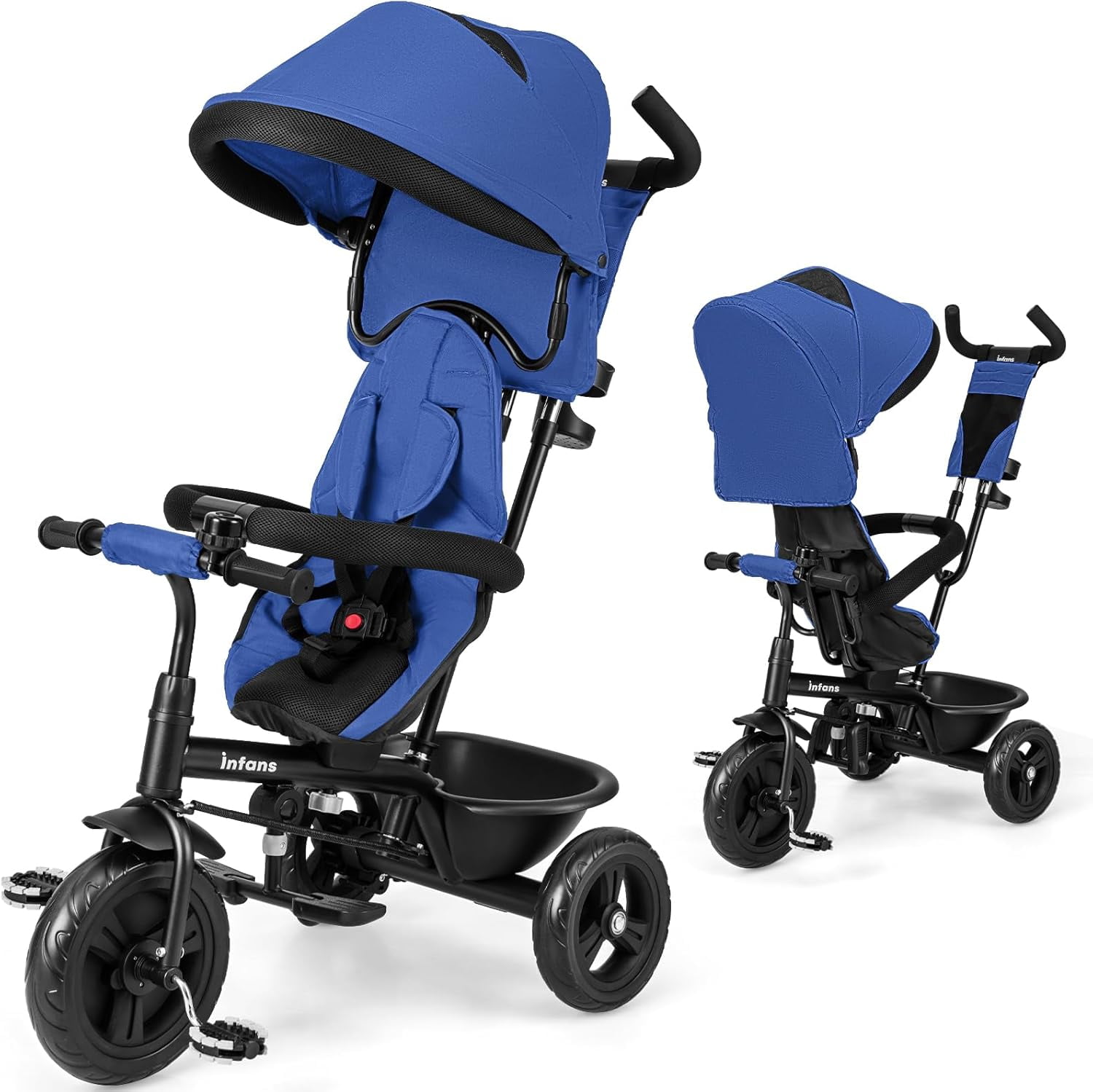 Kids Tricycle, 6 in 1 Baby Trike Toddler Bike with Reversible Seat ...