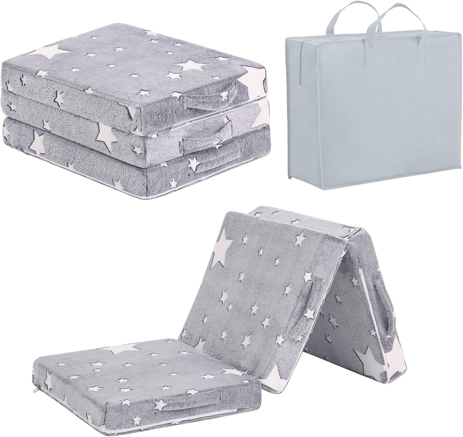 Kids Trifold Floor Mattress, Baby Kids Futon with Glow in the Dark ...