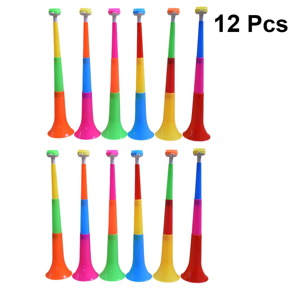 FRCOLOR Assorted Color Telescopic Plastic Trumpet for Kids Playing Fun ...