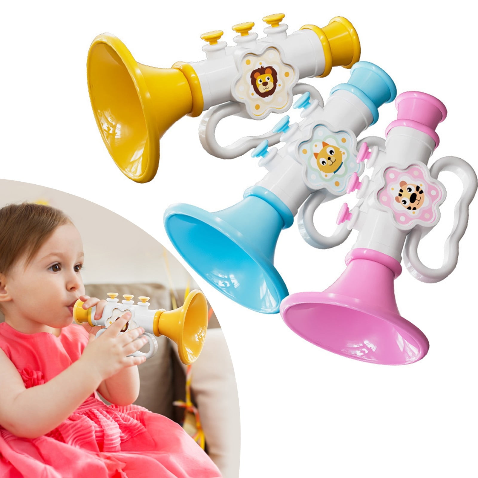 Kids Trumpet Toy - Musical Instruments Set for Preschool Early Learning ...