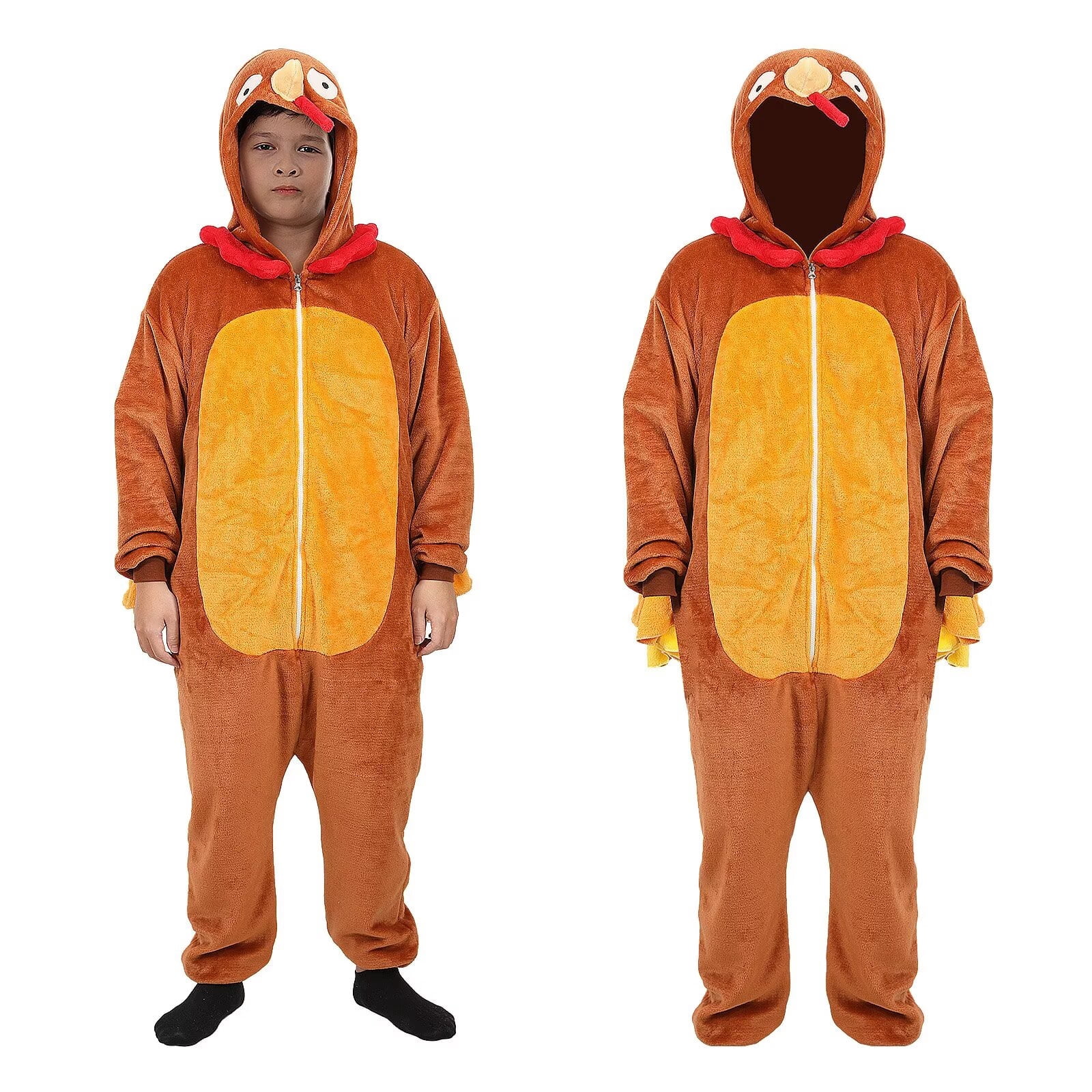 Kids Turkey Costume Onesie Animal Onesie Turkey Pajamas with Wings ...