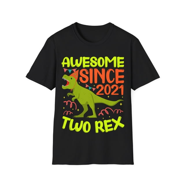 Kids Two Rex 2nd Birthday Present Second Dinosaur 2 Year Old - Walmart.com