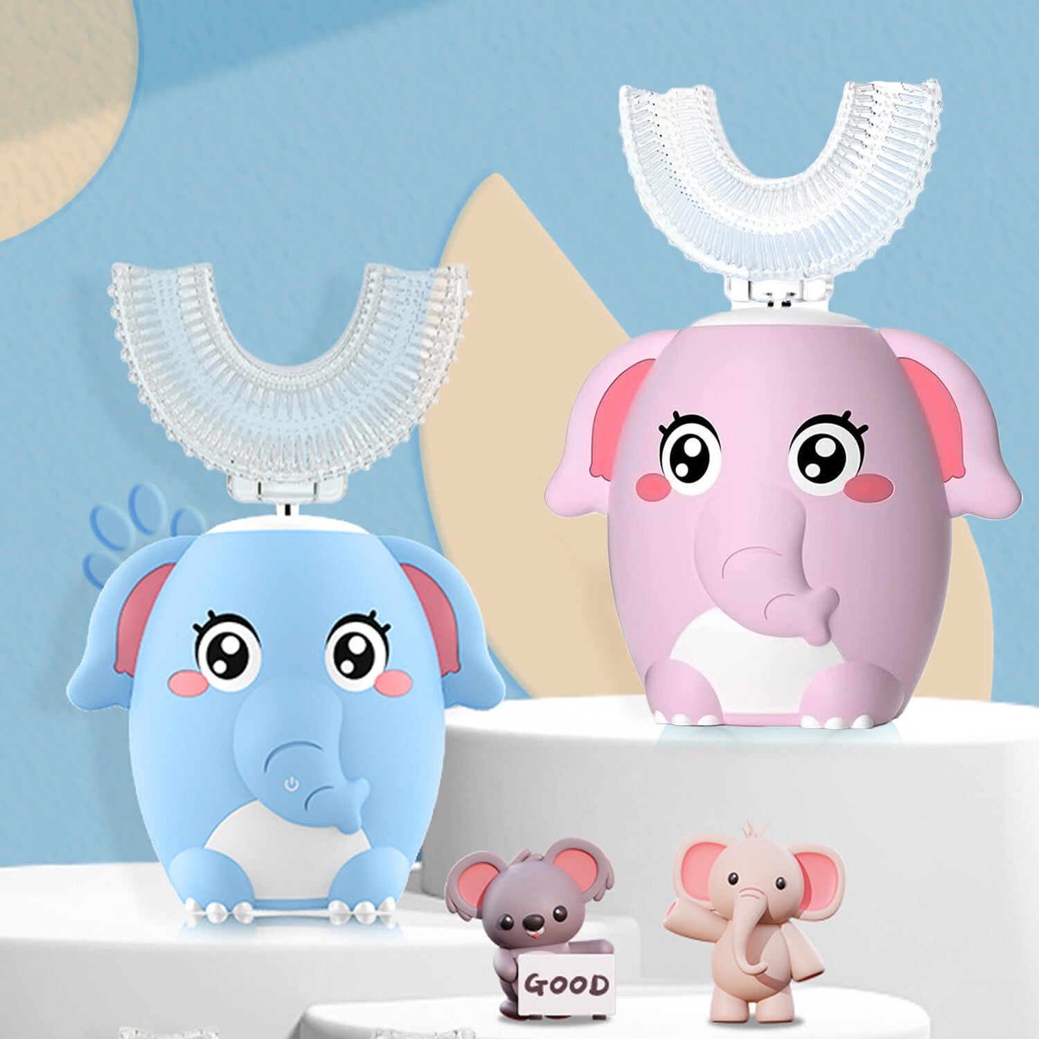 Kids U Shaped Electric Toothbrush, Sonic Toothbrush Kids with 6 Modes, Cartoon Dinosaur 360 ...