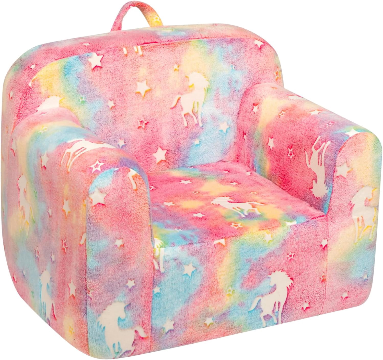 Kids Ultra-Soft Snuggle Foam Filled Chair, Cuddly Sherpa Reading Couch ...
