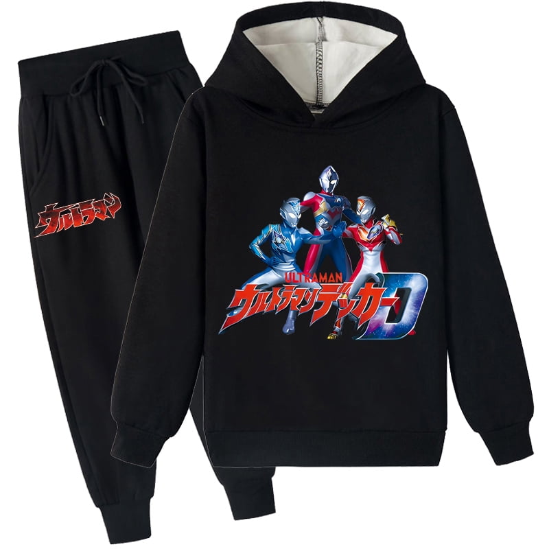 Kids Ultraman Classic Hooded Sweatshirts and Sweatpants Set,Brushed ...