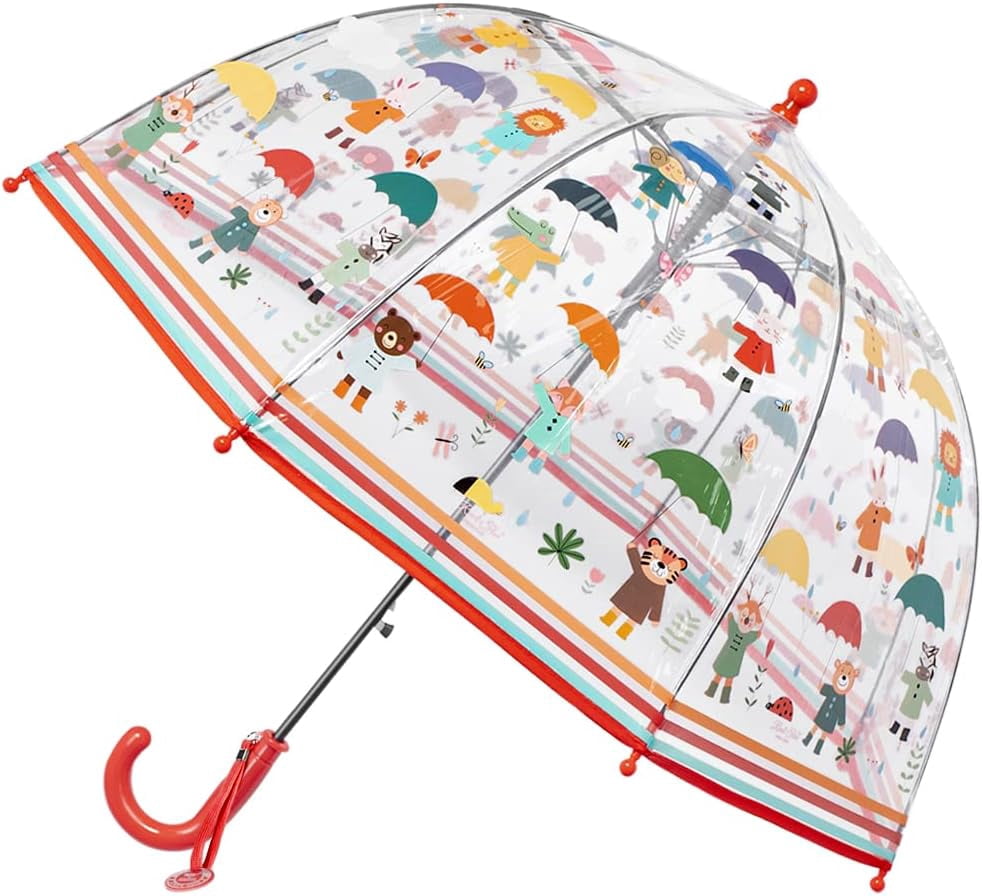 Kids Umbrella Clear Bubble Umbrellas for Rain,Safety Dome Windproof ...