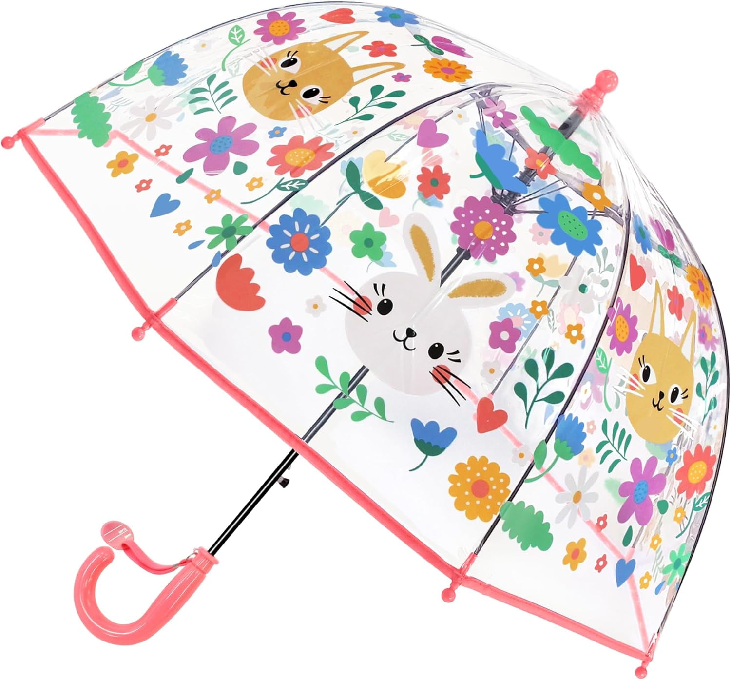 Kids Umbrella Clear Bubble Umbrellas for Rain,Safety Dome Windproof ...