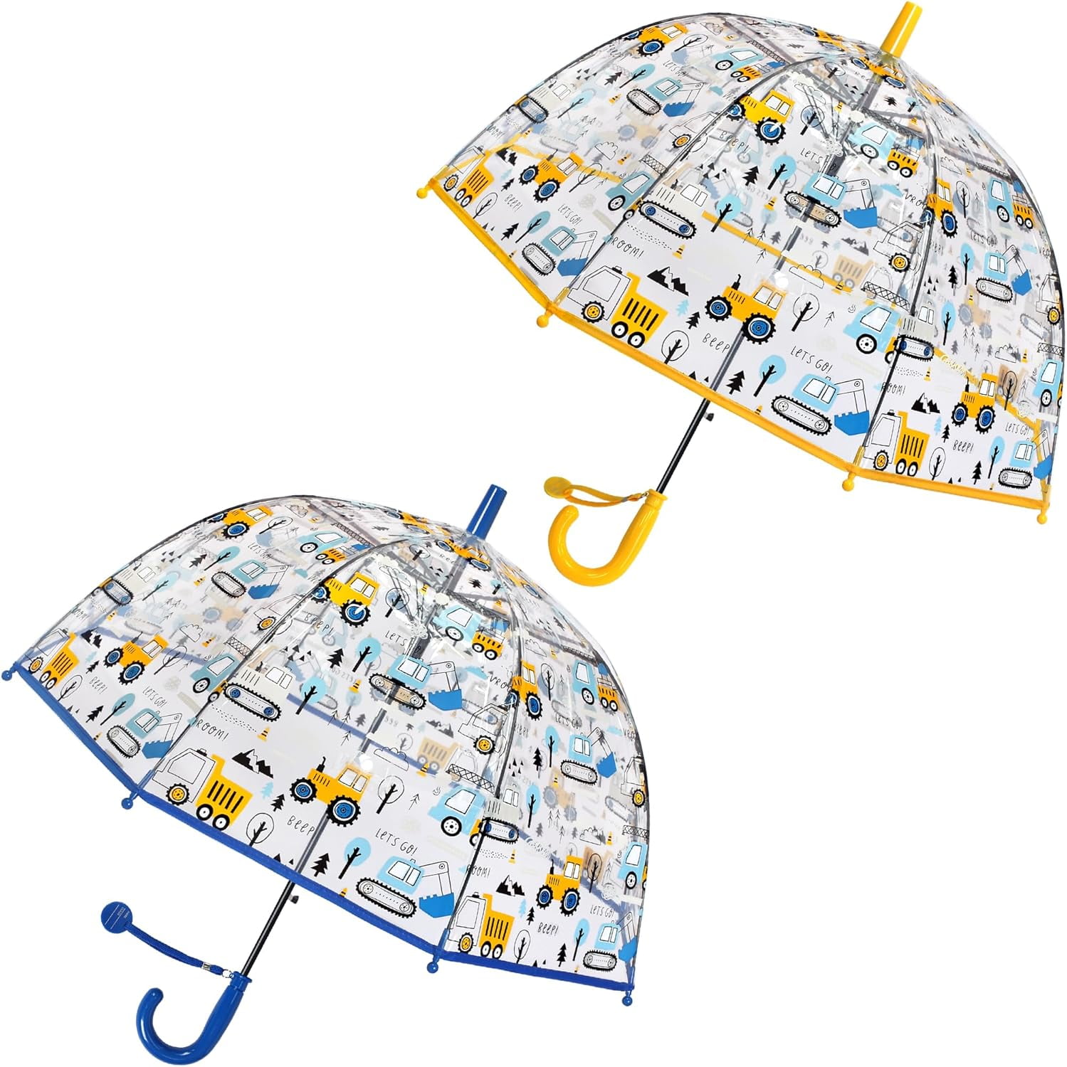 Kids Umbrella Clear Bubble Umbrellas for Rain,Safety Dome Windproof ...