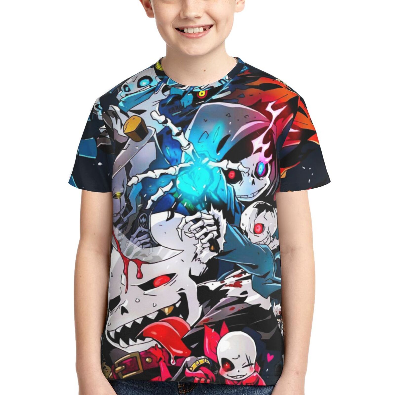 Kids Undertale Sans Shirts 3D Printing Cartoon T Shirt Casual Top ...