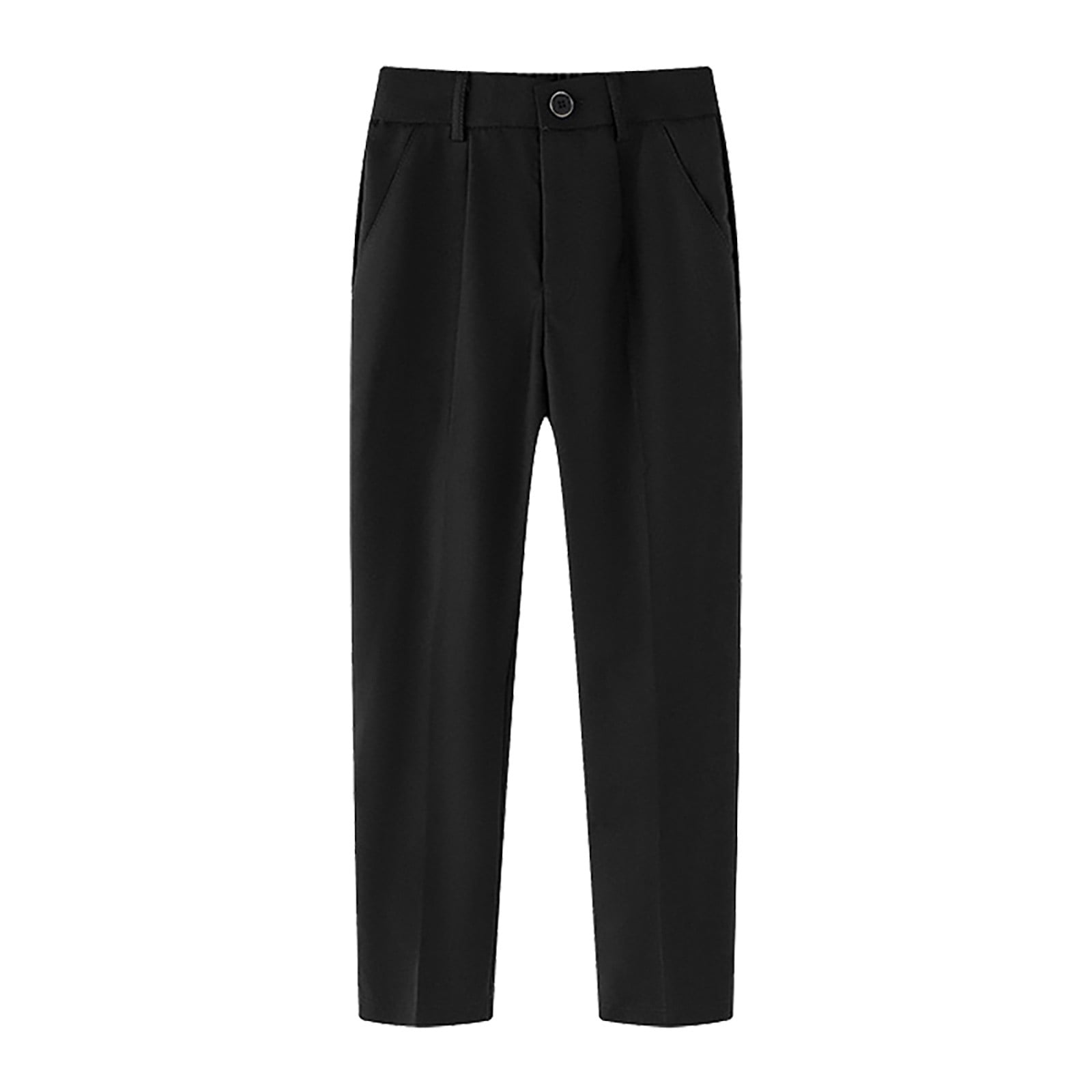 Kids Uniforms For Boys Straight Pants With Pockets Pull On Chino Pants ...