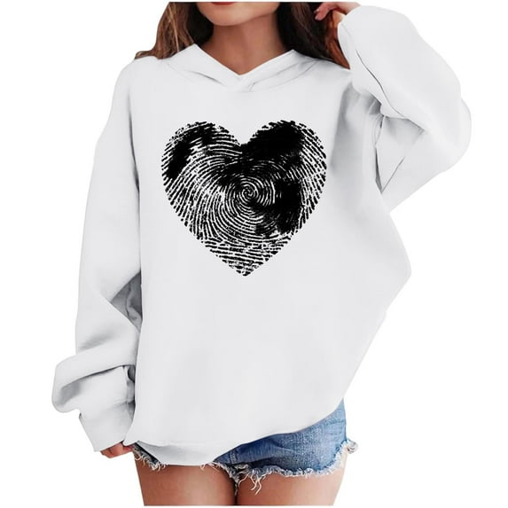 Kids Valentine Hoodies Long Sleeve Festival Print Pullover Tops Casual ...
