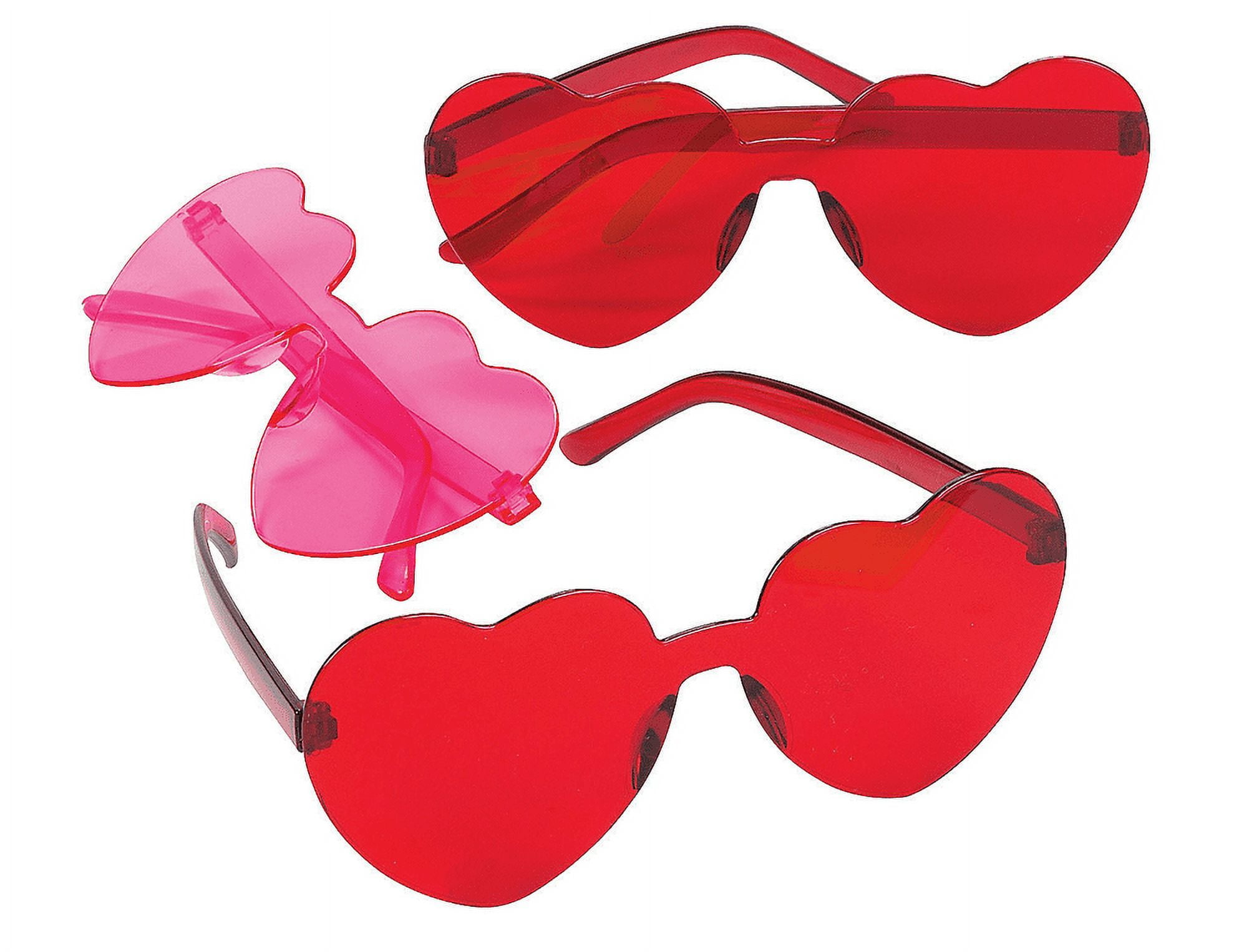 Kids Valentine Rimless Heart Glasses - 12 Pc. - Walmart.com