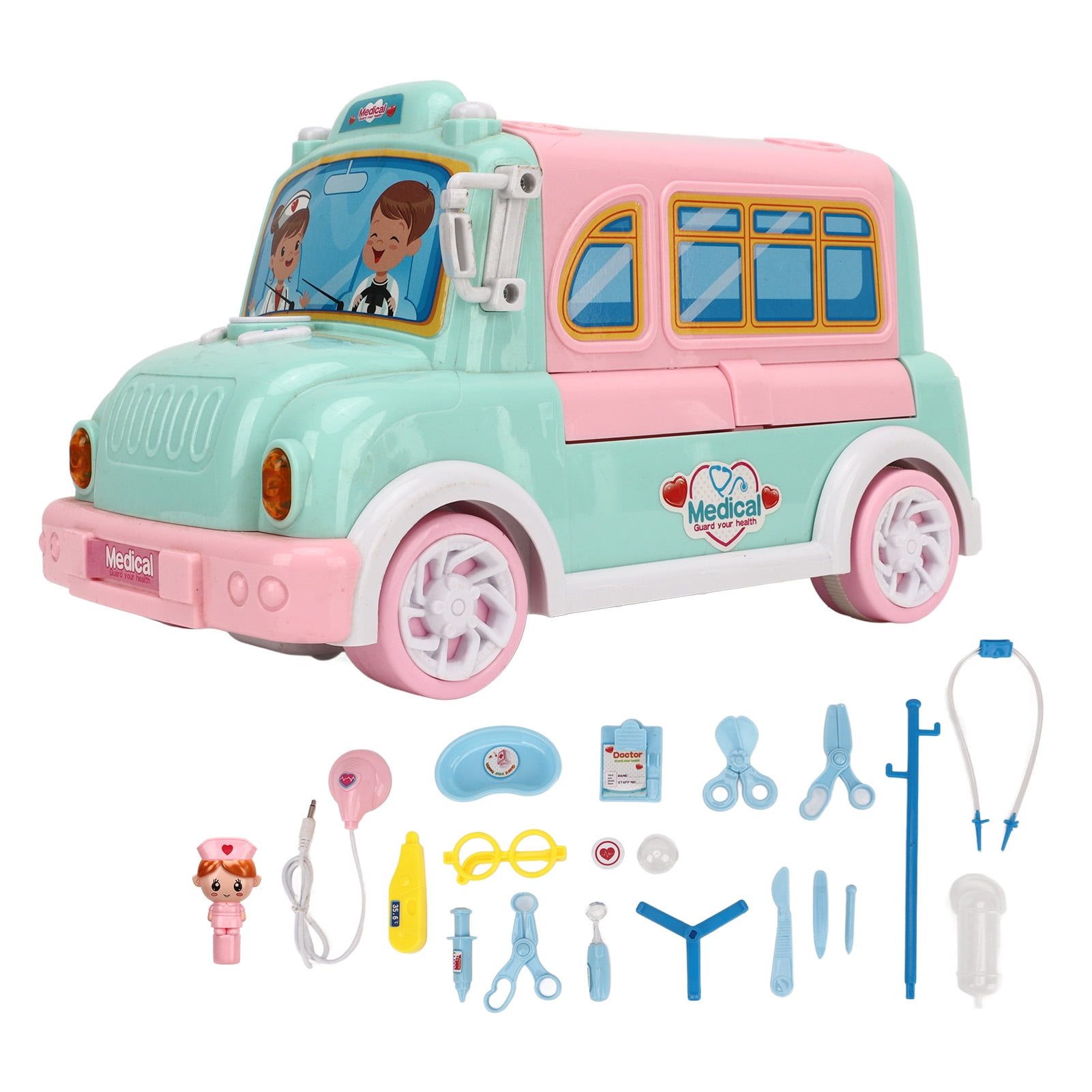Kids Vehicle Toy Hospital Theme Music Storage Toy Car Parent Child ...