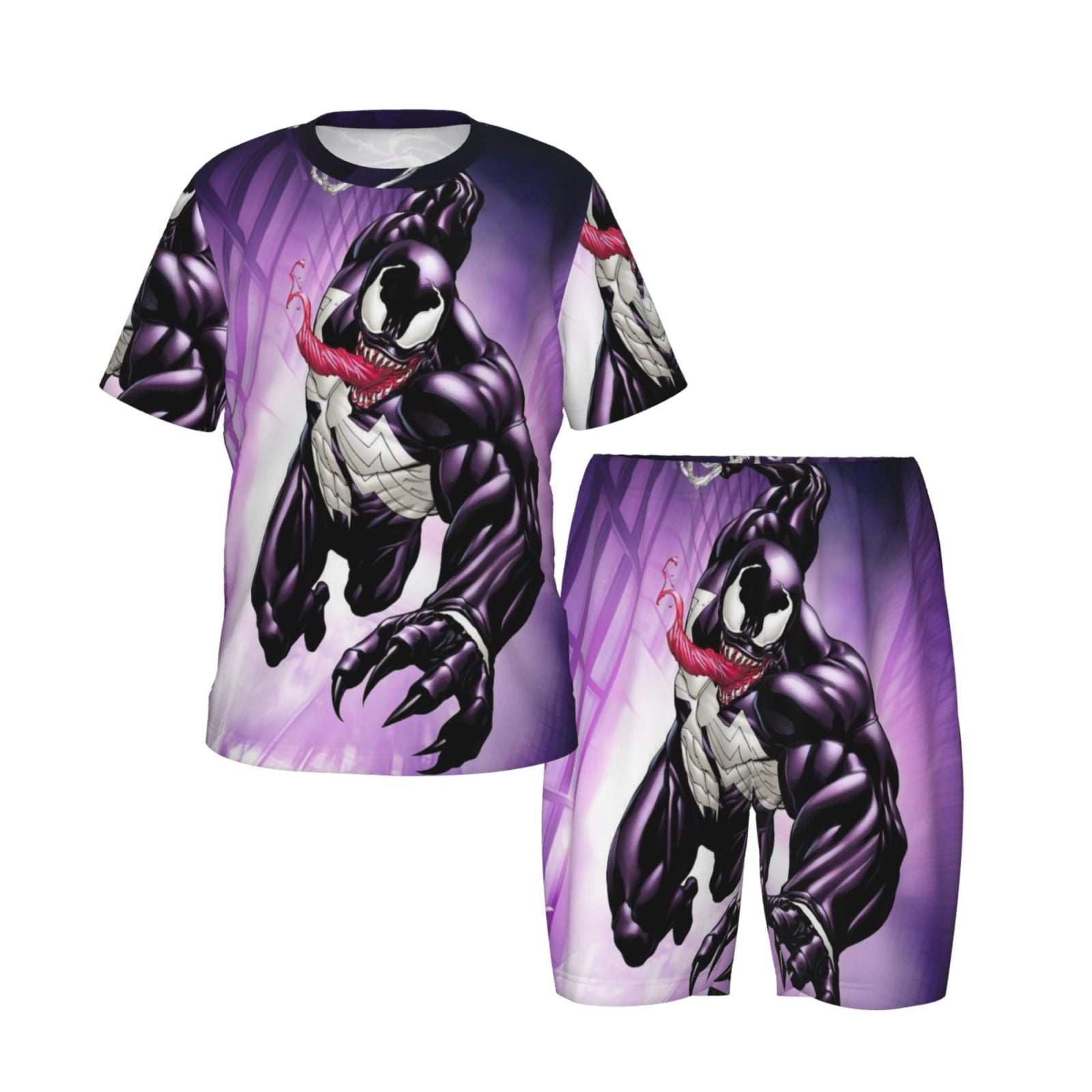 Kids Venom Pajamas Set Cartoon Shirts And Short Set Summer Pajama Pants ...