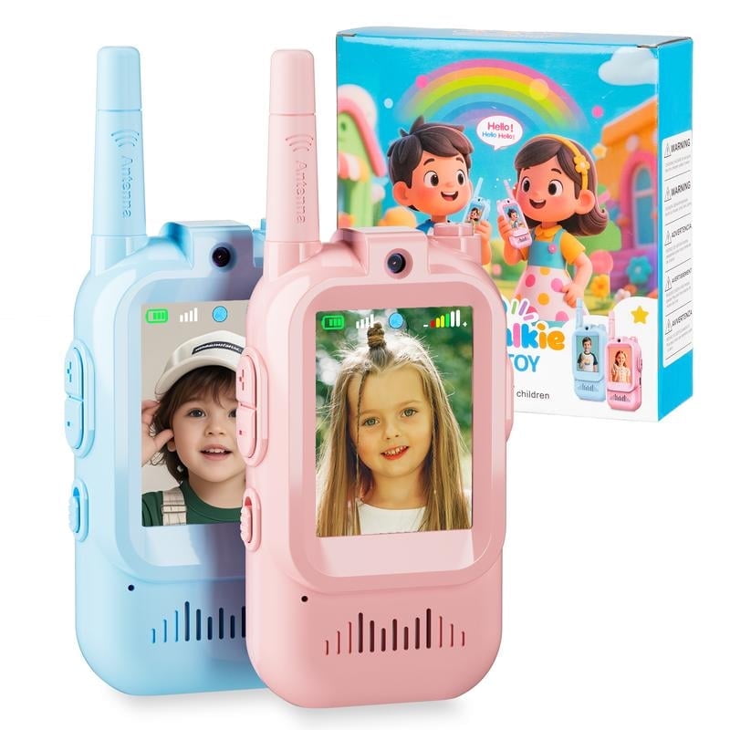 Kids Video Walkie Talkies Toys- 2 Pack, Long Range, No internet ...