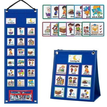 Visual Schedule Chart for Kids, Daily Routine Chart with 70 Cards for ...