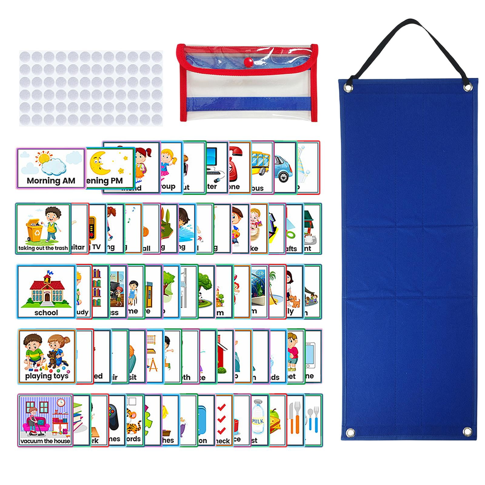 Kids Visual Schedule Calendar 70Pcs Visual Schedule Cards Learning ...