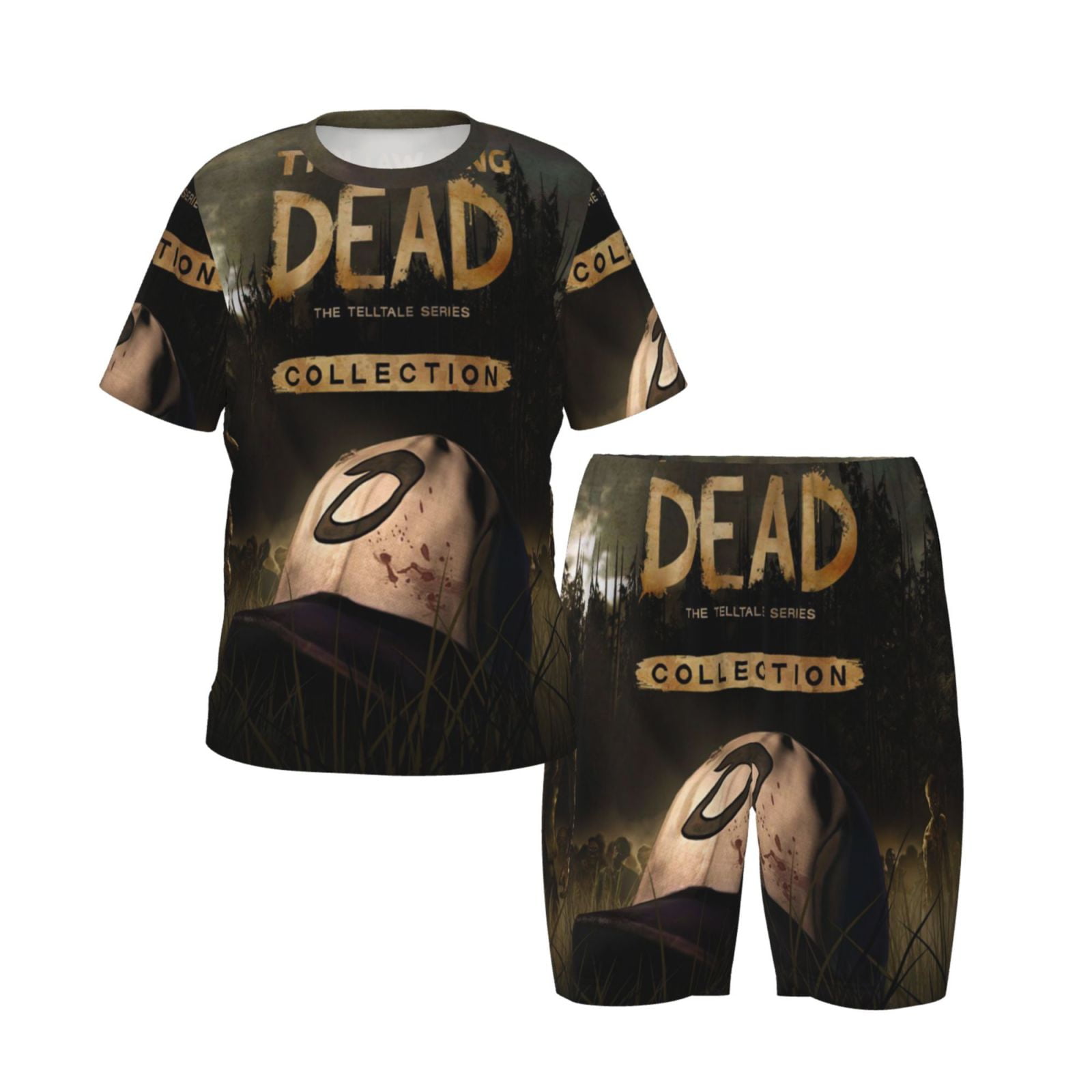 Kids Walking Dead Pajama Set Kids Cartoon Tee Shirt And Short Set 2PCS ...