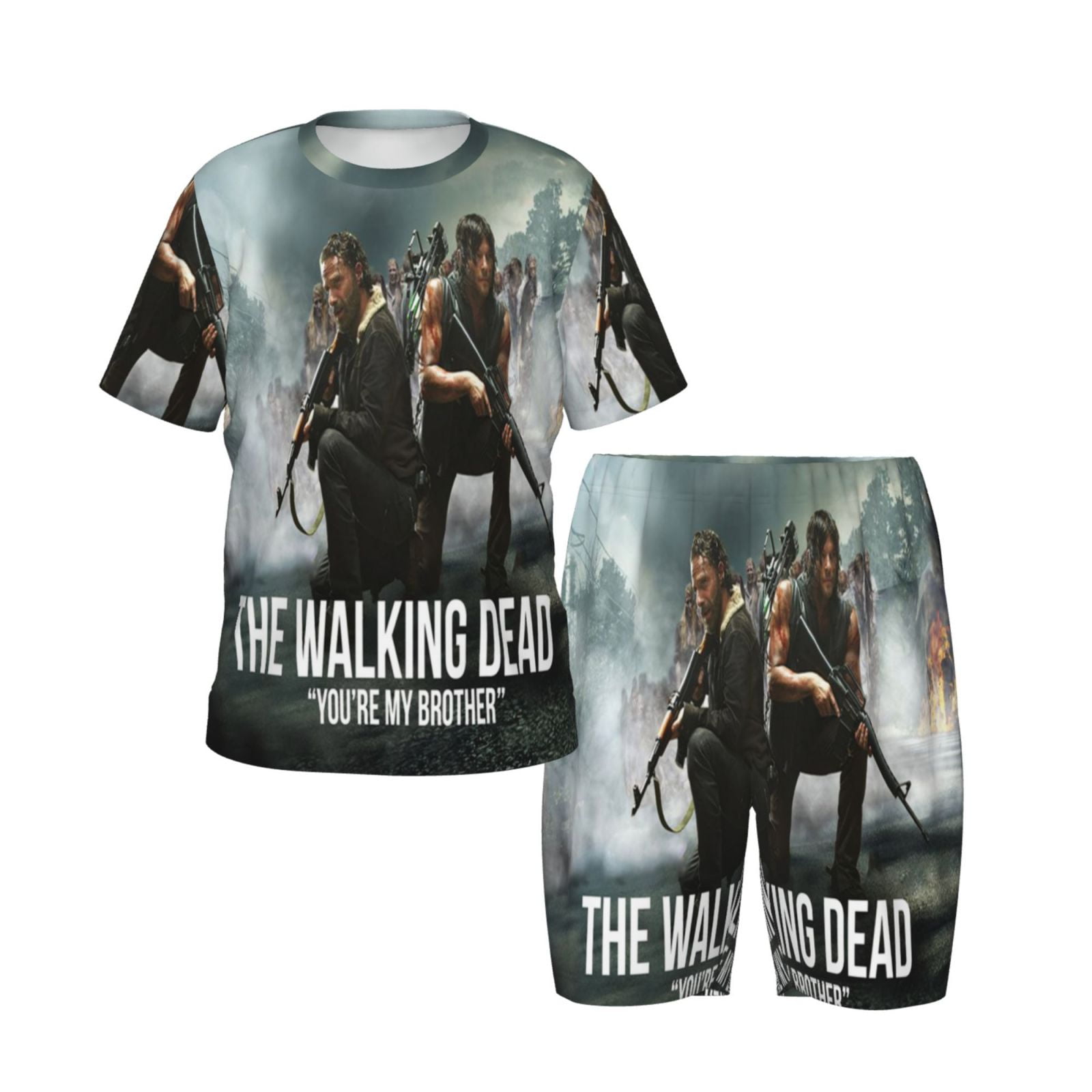 Kids Walking Dead Pajama Set Kids Cartoon Tee Shirt And Short Set 2PCS ...