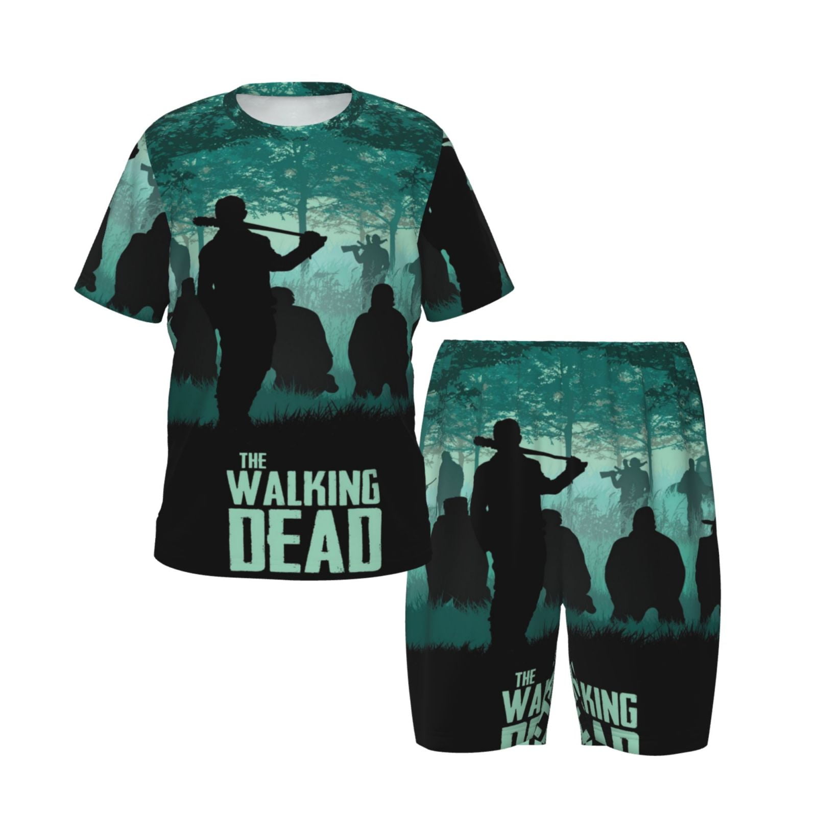 Kids Walking Dead Pajama Set Kids Cartoon Tee Shirt And Short Set 2PCS ...