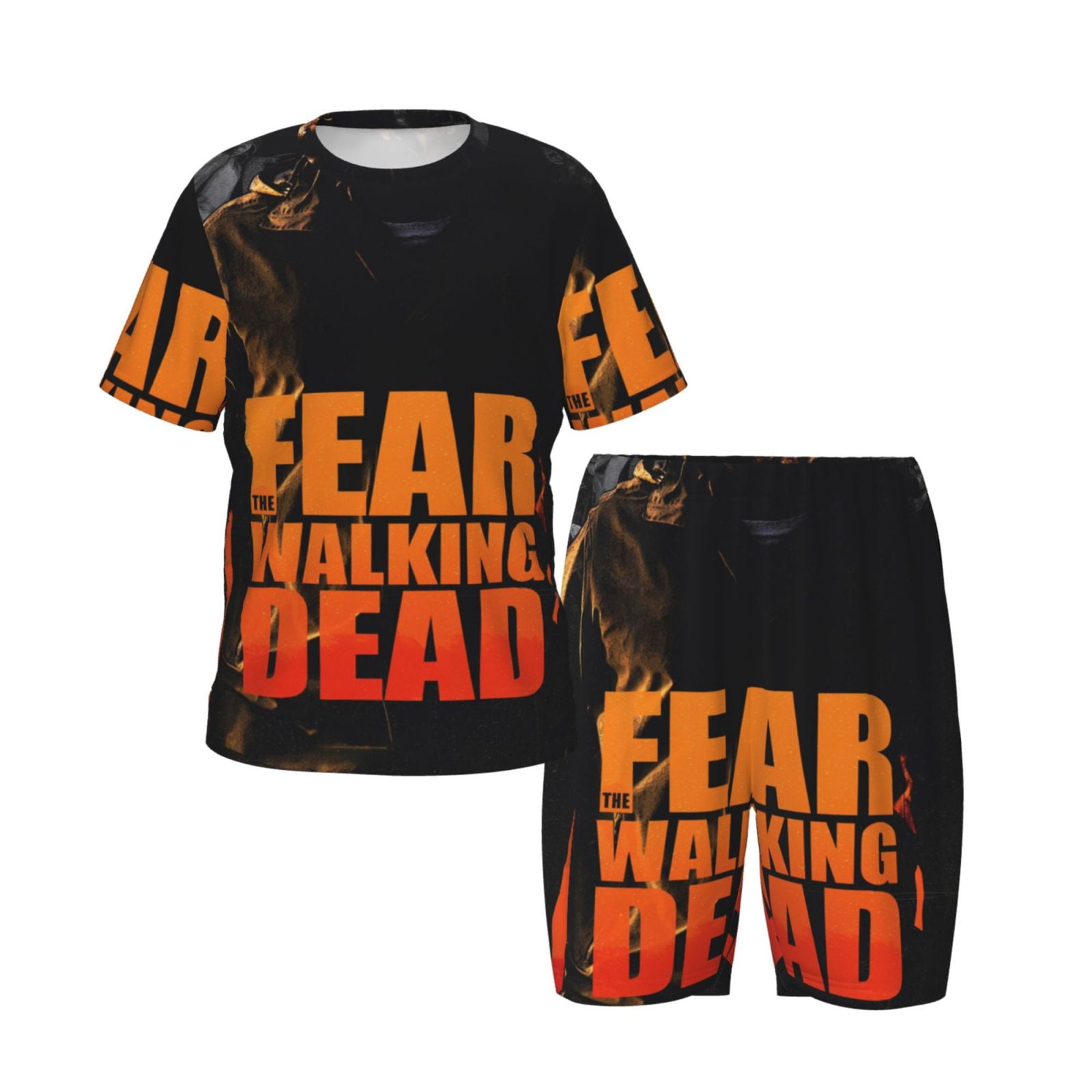 Kids Walking Dead Pajama Set Kids Cartoon Tee Shirt And Short Set 2PCS ...