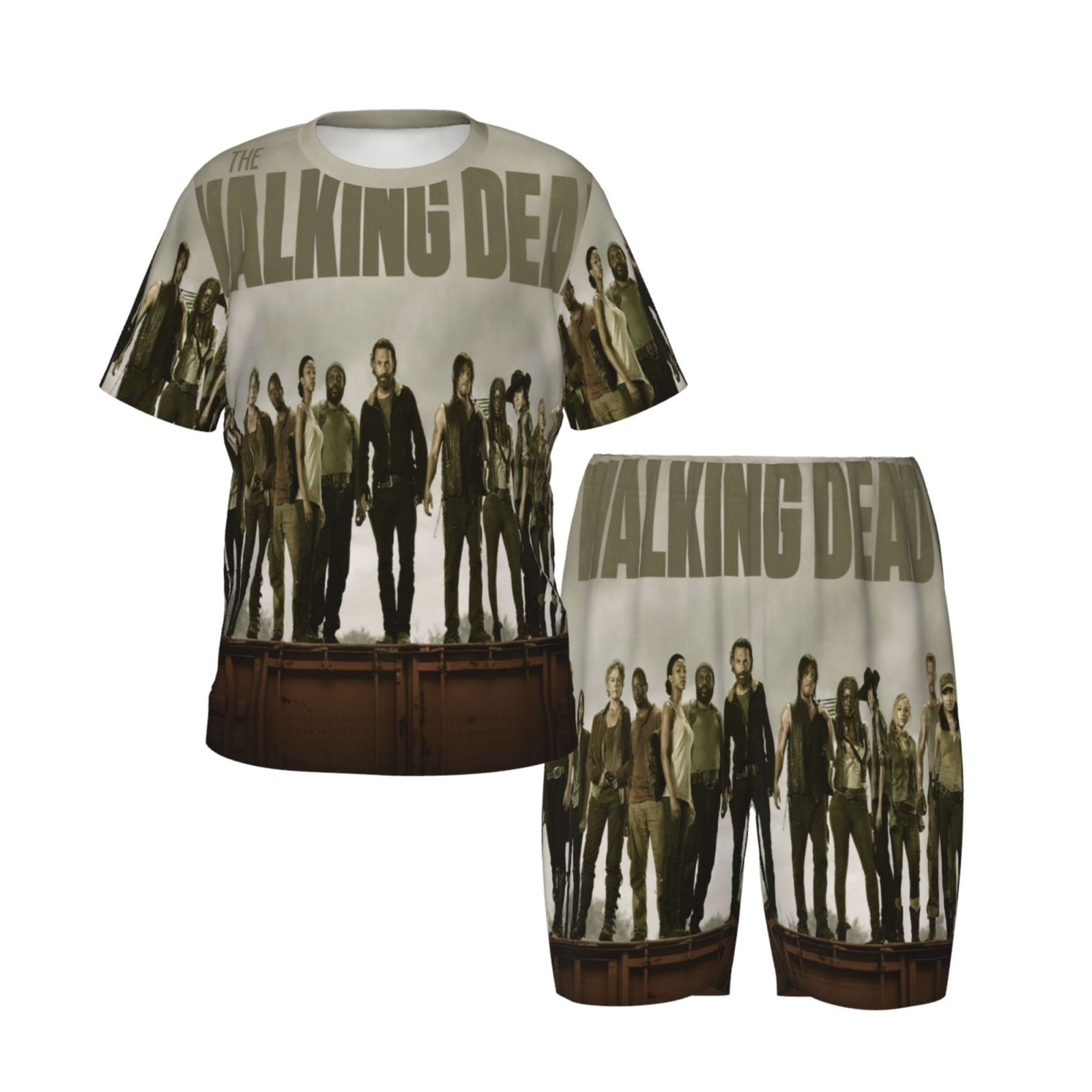 Kids Walking Dead Pajama Set Kids Cartoon Tee Shirt And Short Set 2PCS ...