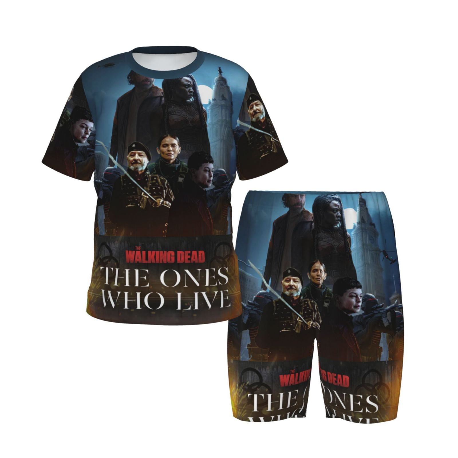 Kids Walking Dead Pajama Set Kids Cartoon Tee Shirt And Short Set 2PCS ...