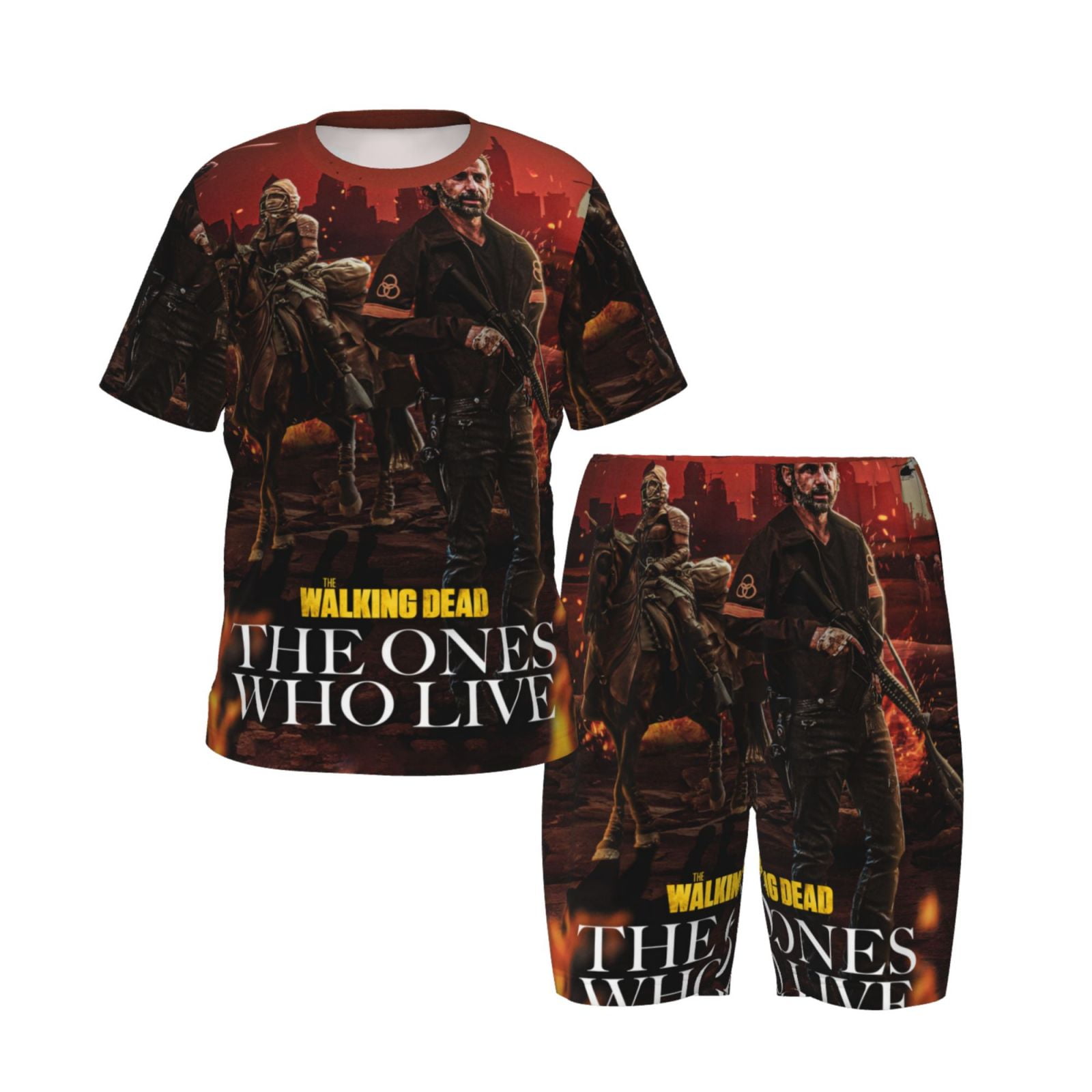 Kids Walking Dead Pajama Set Kids Cartoon Tee Shirt And Short Set 2PCS ...