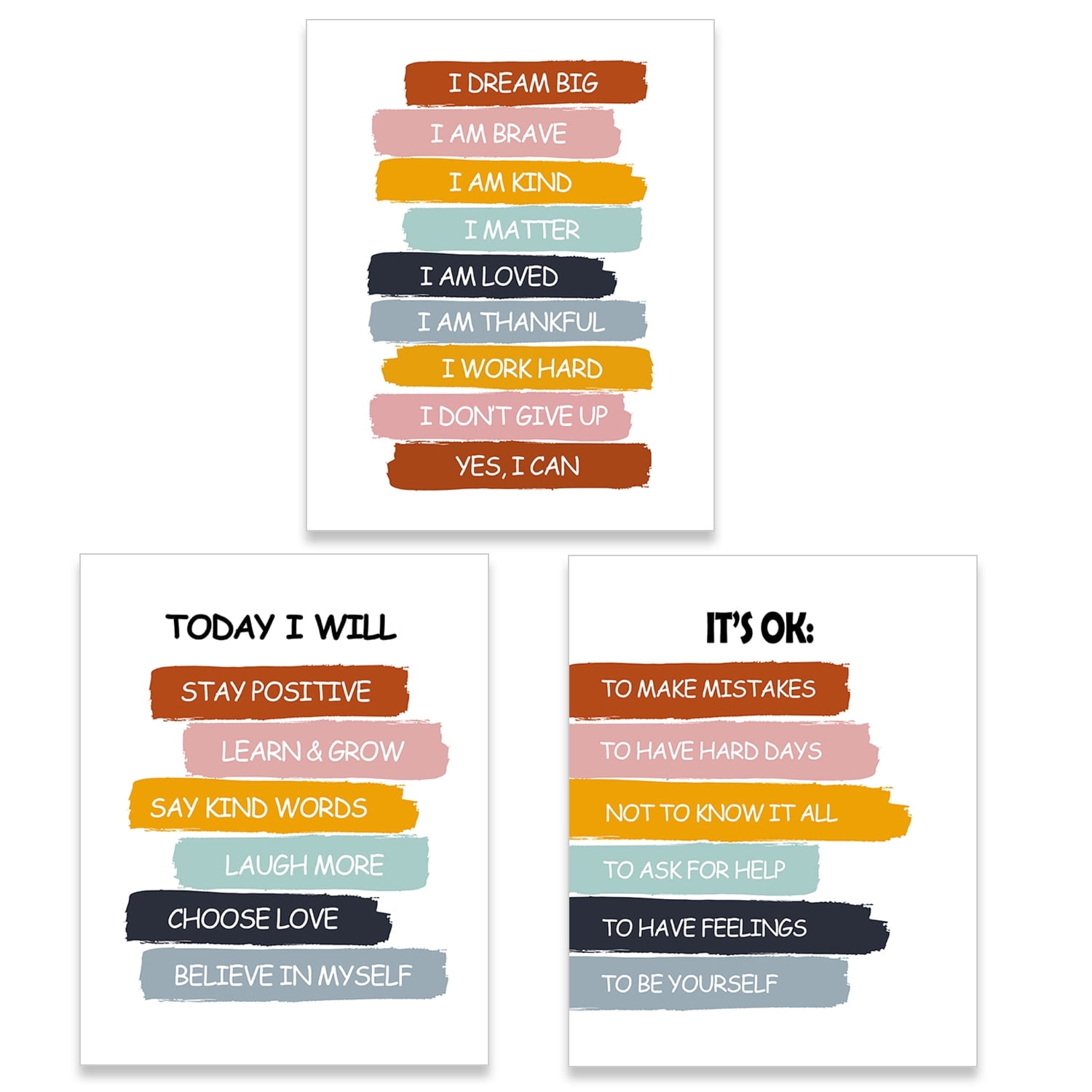 Kids Wall Art - Positive Quotes Print - Nursery Dcor - Encouragement ...