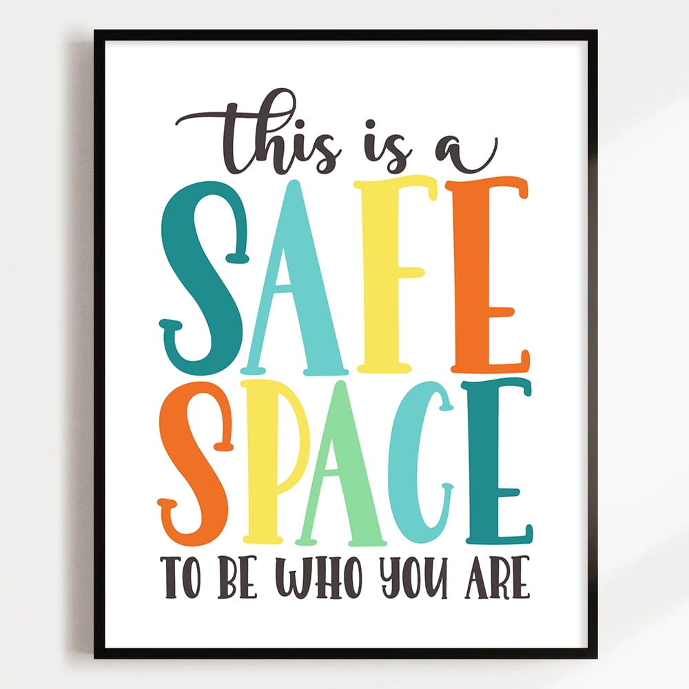 Kids Wall Art - Safe Space Poster - Classroom Wall Decor - Inclusive ...