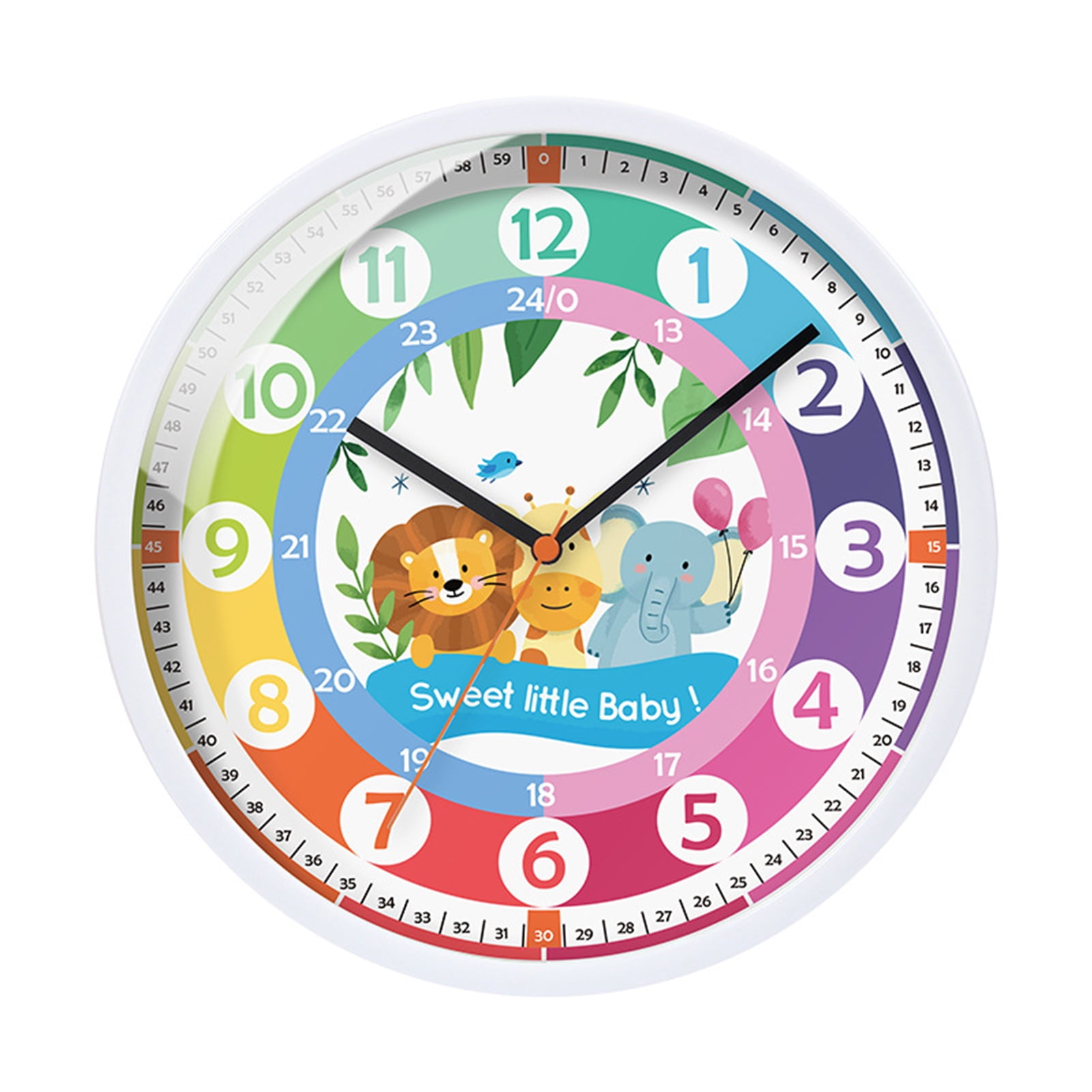 Kids Wall Clock - Cartoon Creative, Early Education Learning Clock ...