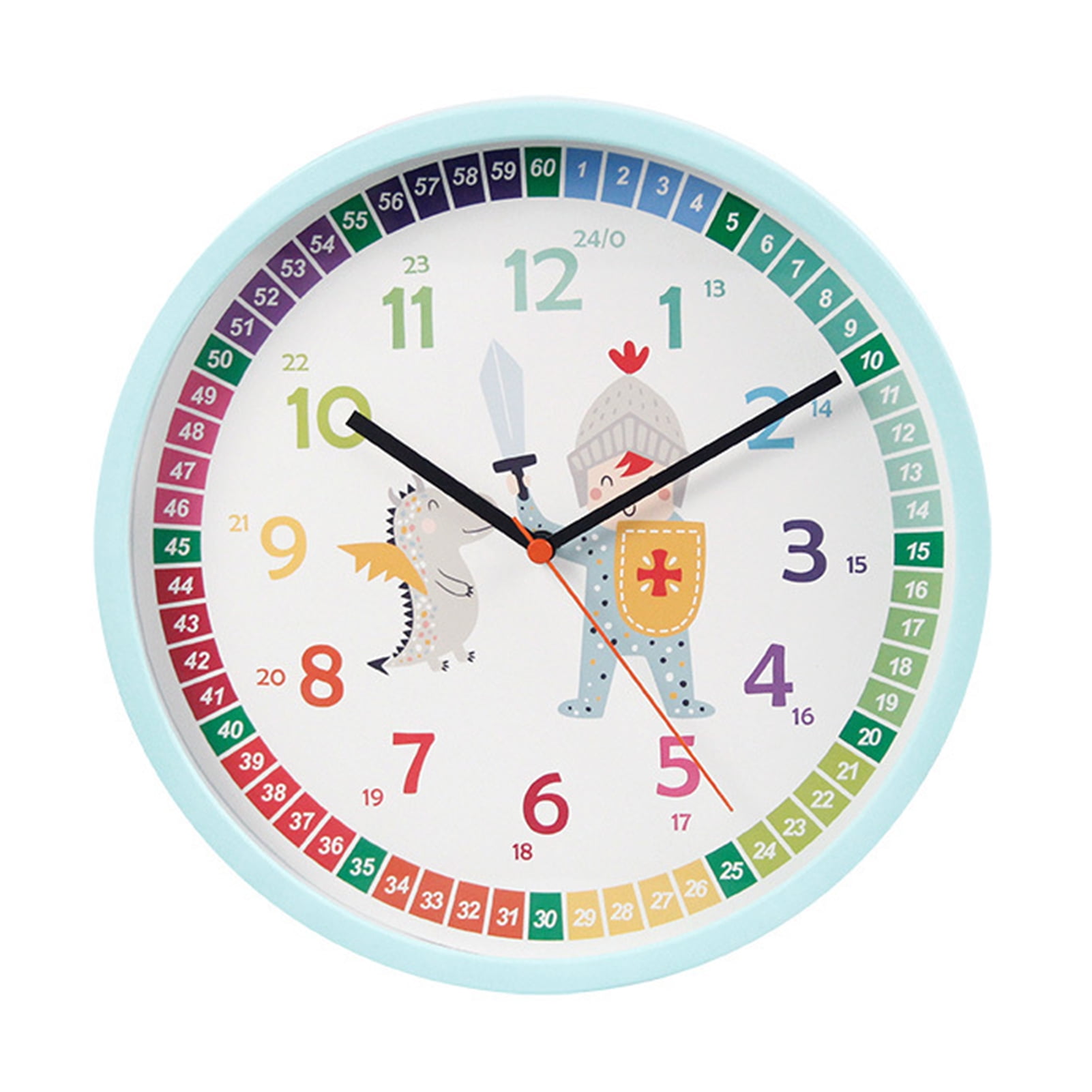 Kids Wall Clock - Cartoon Creative, Early Education Learning Clock ...