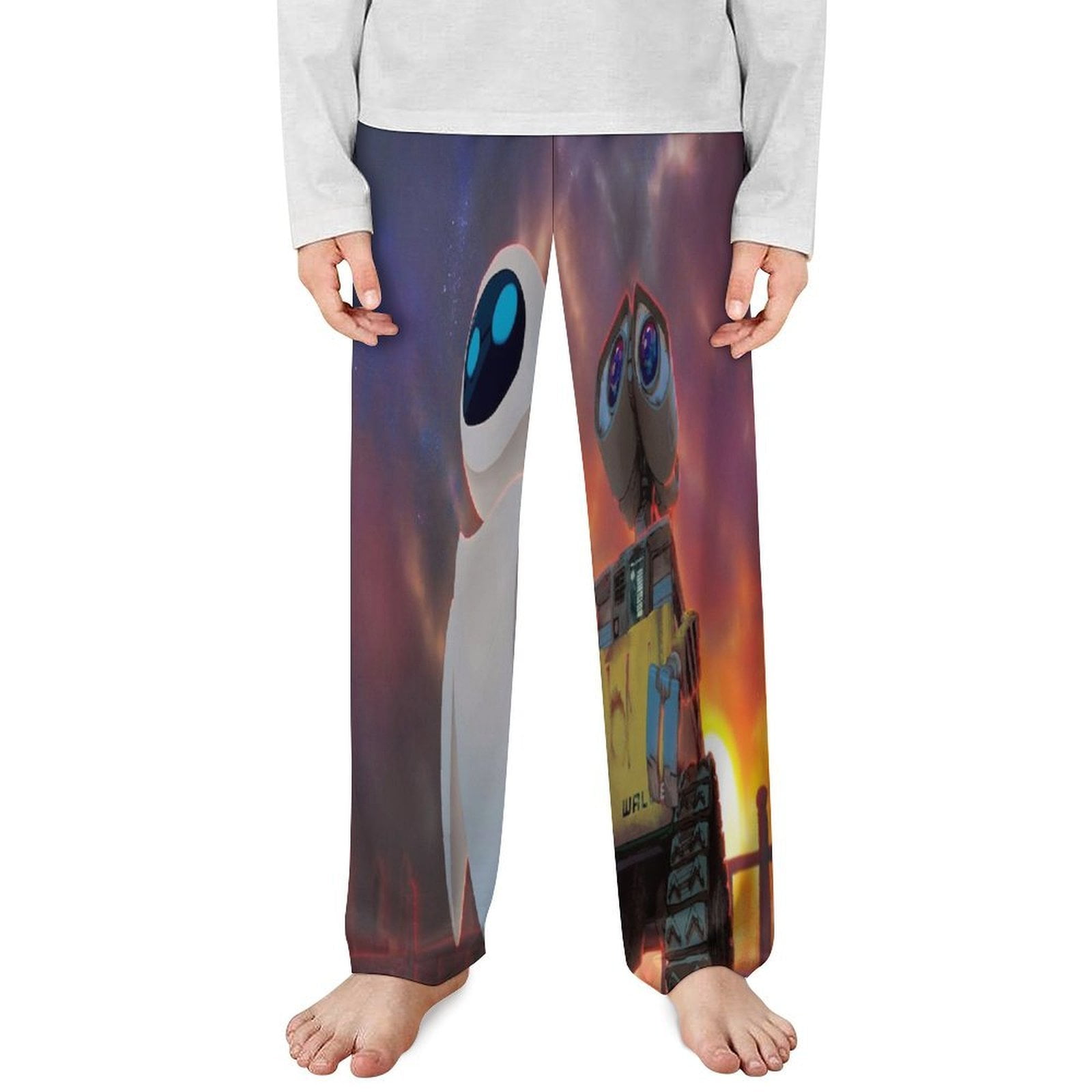 Kids Wall-,E Pajamas Pants Cartoon Print Pants Causal Sleep Bottoms For ...