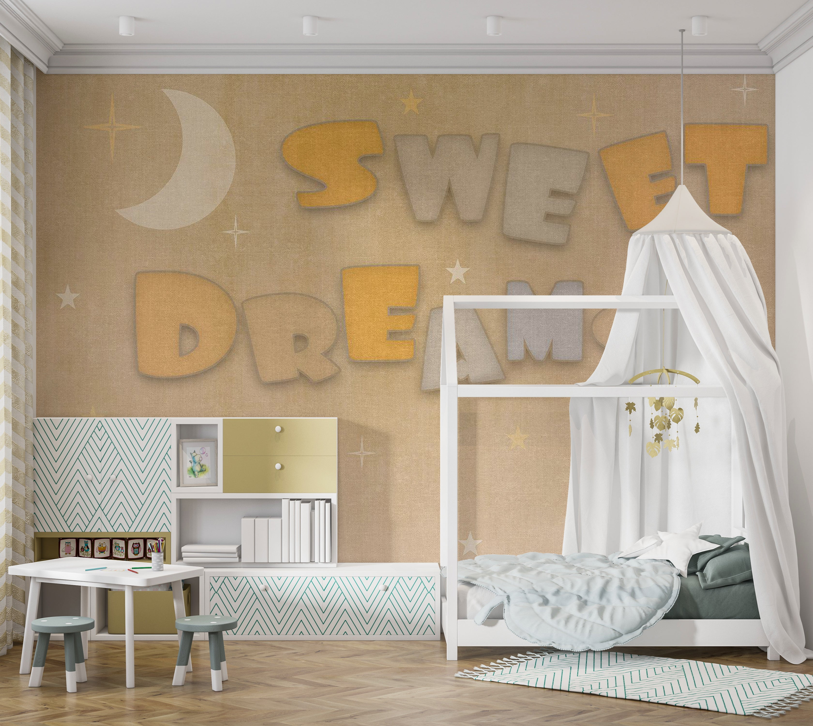Kids Wallpaper Wall Mural - Sweet Dreams - Walmart.com