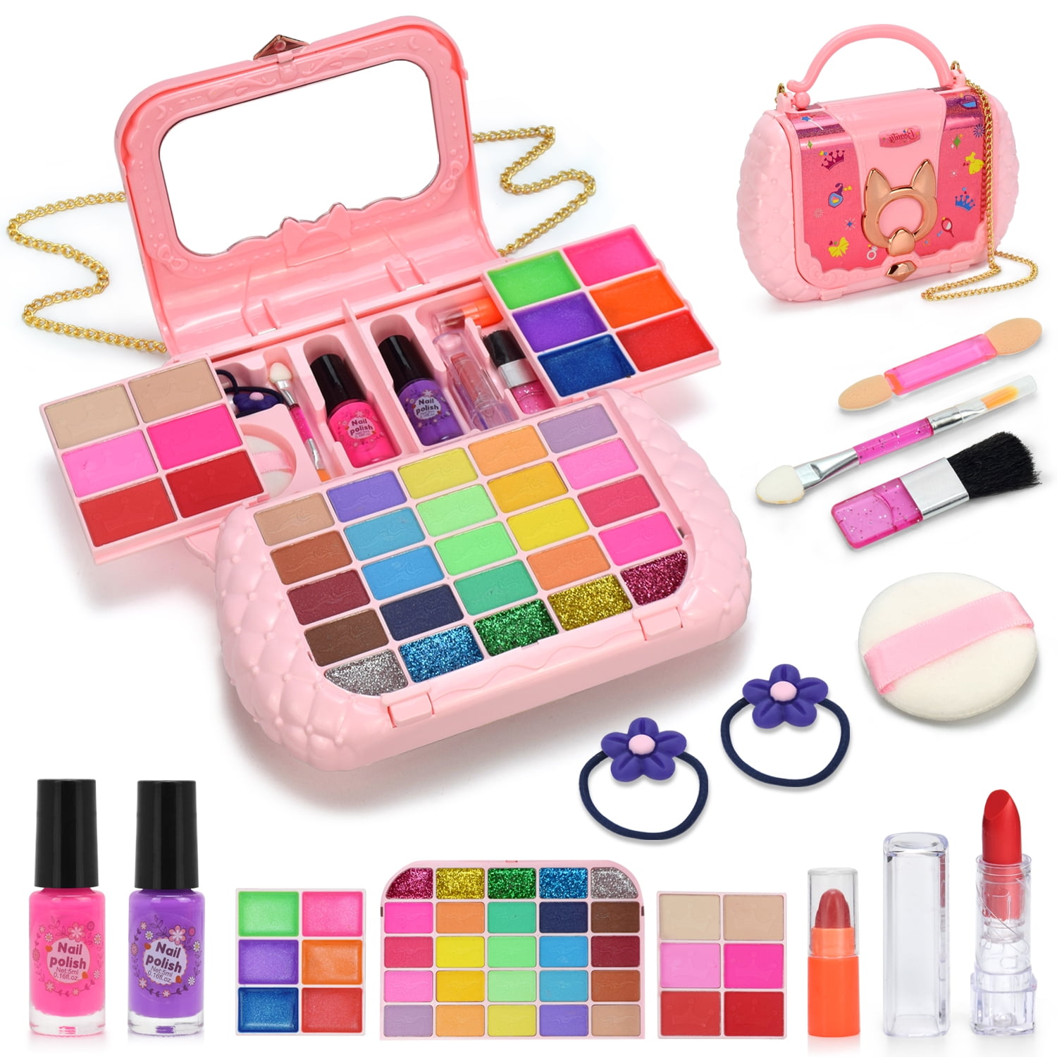 Kids Washable Makeup Kit for Little Girls, Girls Makeup Kit for Kids ...
