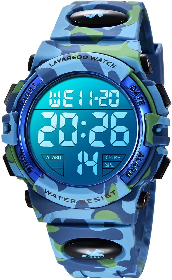 A ALPS Kids Digital Watch, LED, 50M Waterproof, Outdoor Sport, Alarm ...