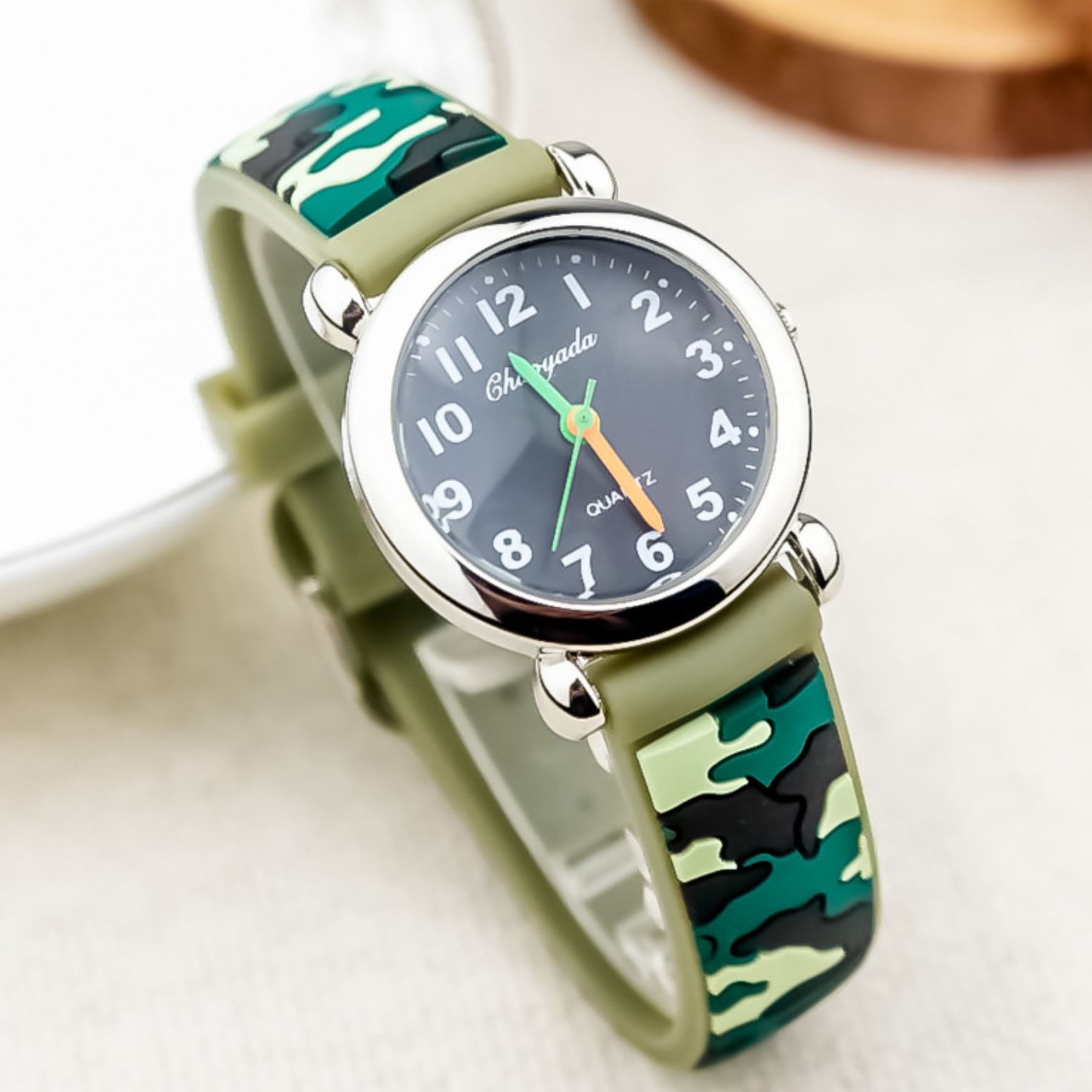 Kids Watch for Boys Girls - Camouflage Jelly Watch Quartz Watch, Analog ...