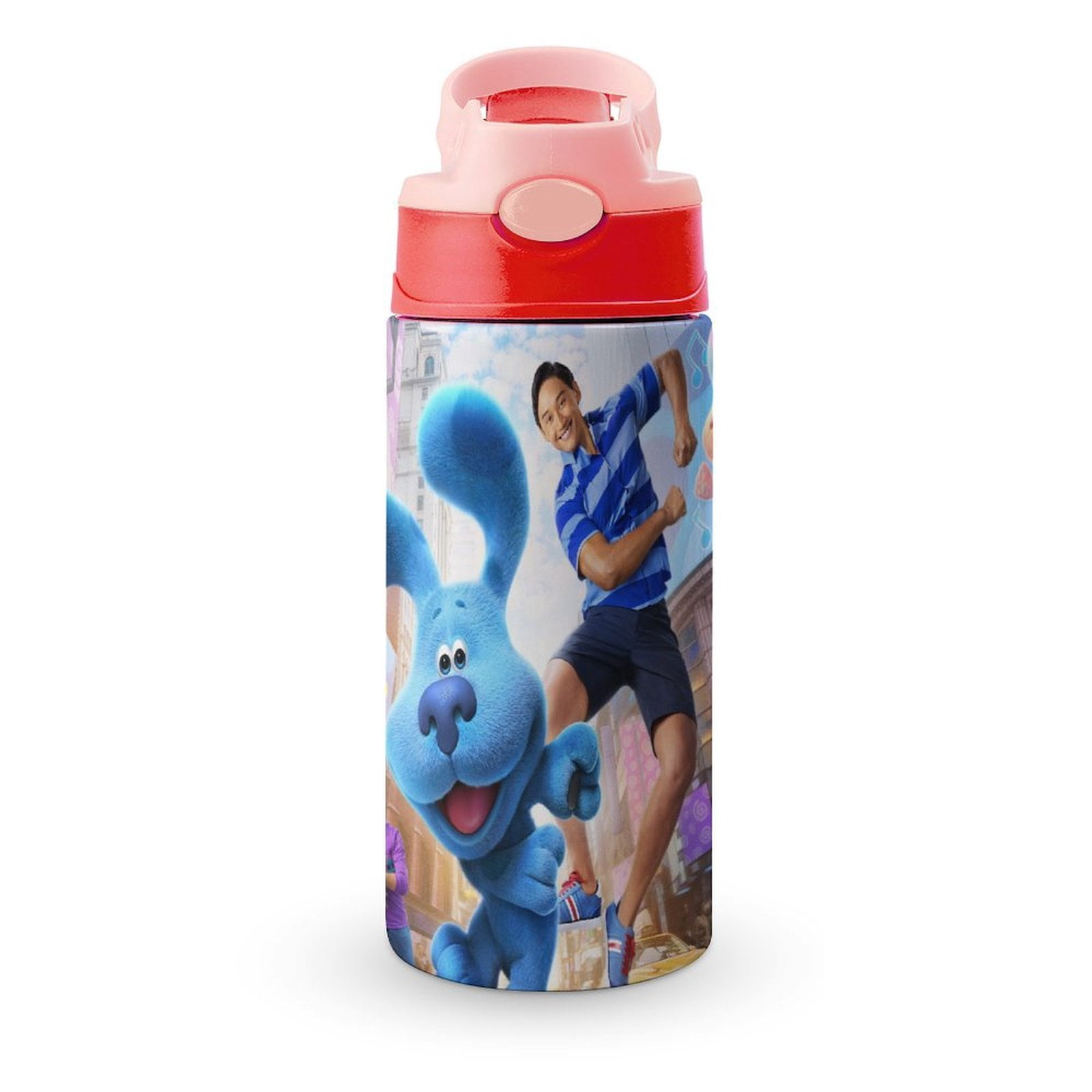 Kids Water Bottle with Straw - Blue'S Clues Stainless Steel Vacuum ...