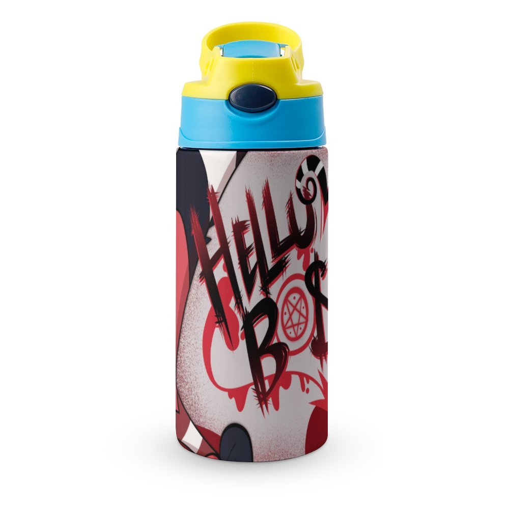 Kids Water Bottle with Straw - Helluva Boss 16.9 Oz Stainless Steel ...