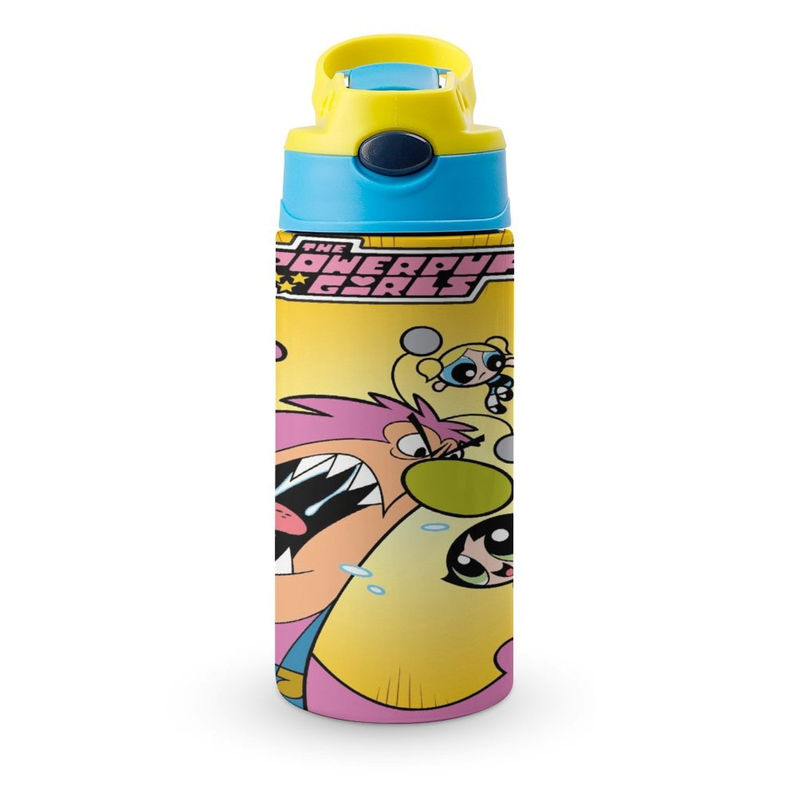 Kids Water Bottle with Straw - The Powerpuff Girls Stainless Steel ...