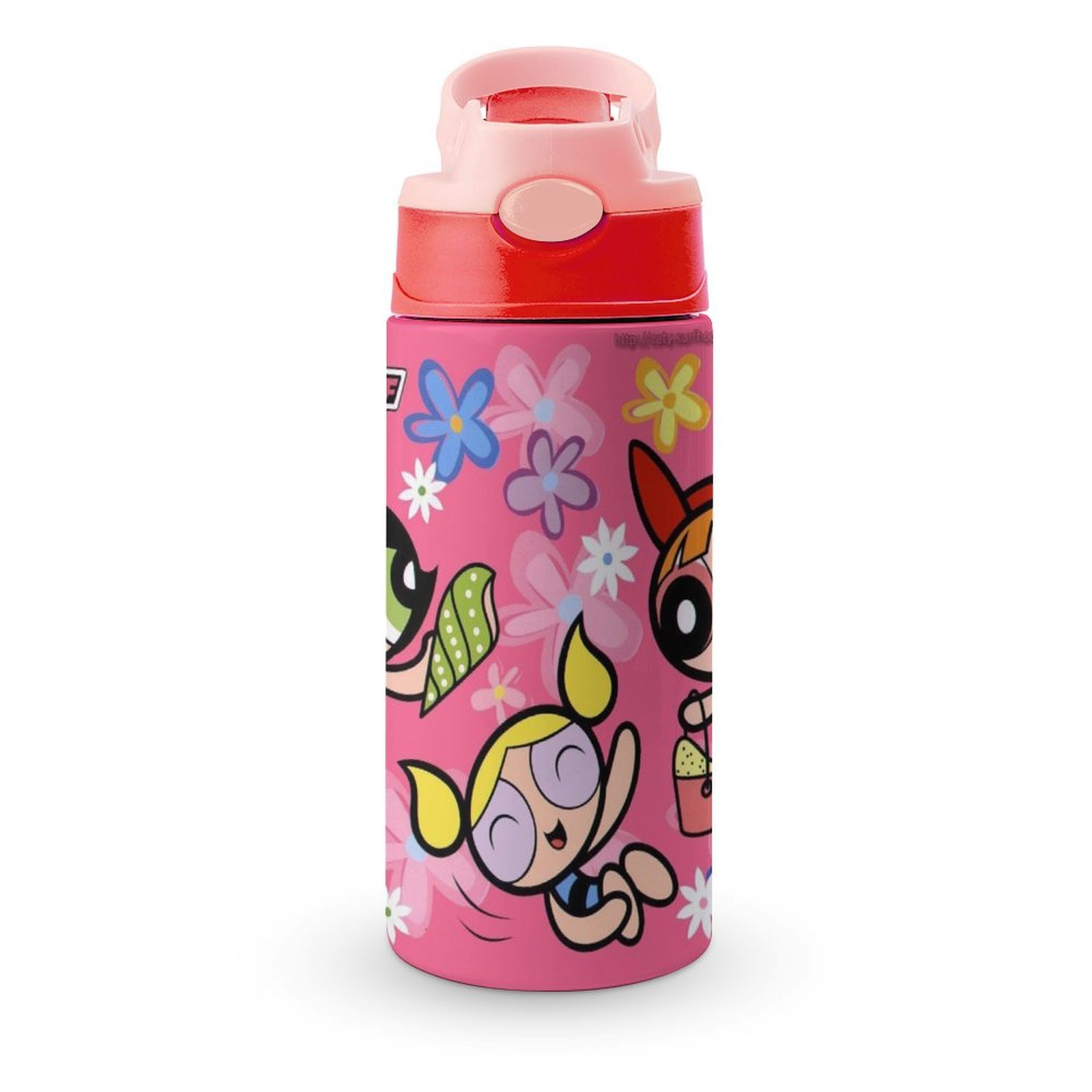 Kids Water Bottle with Straw - The Powerpuff Girls Stainless Steel ...