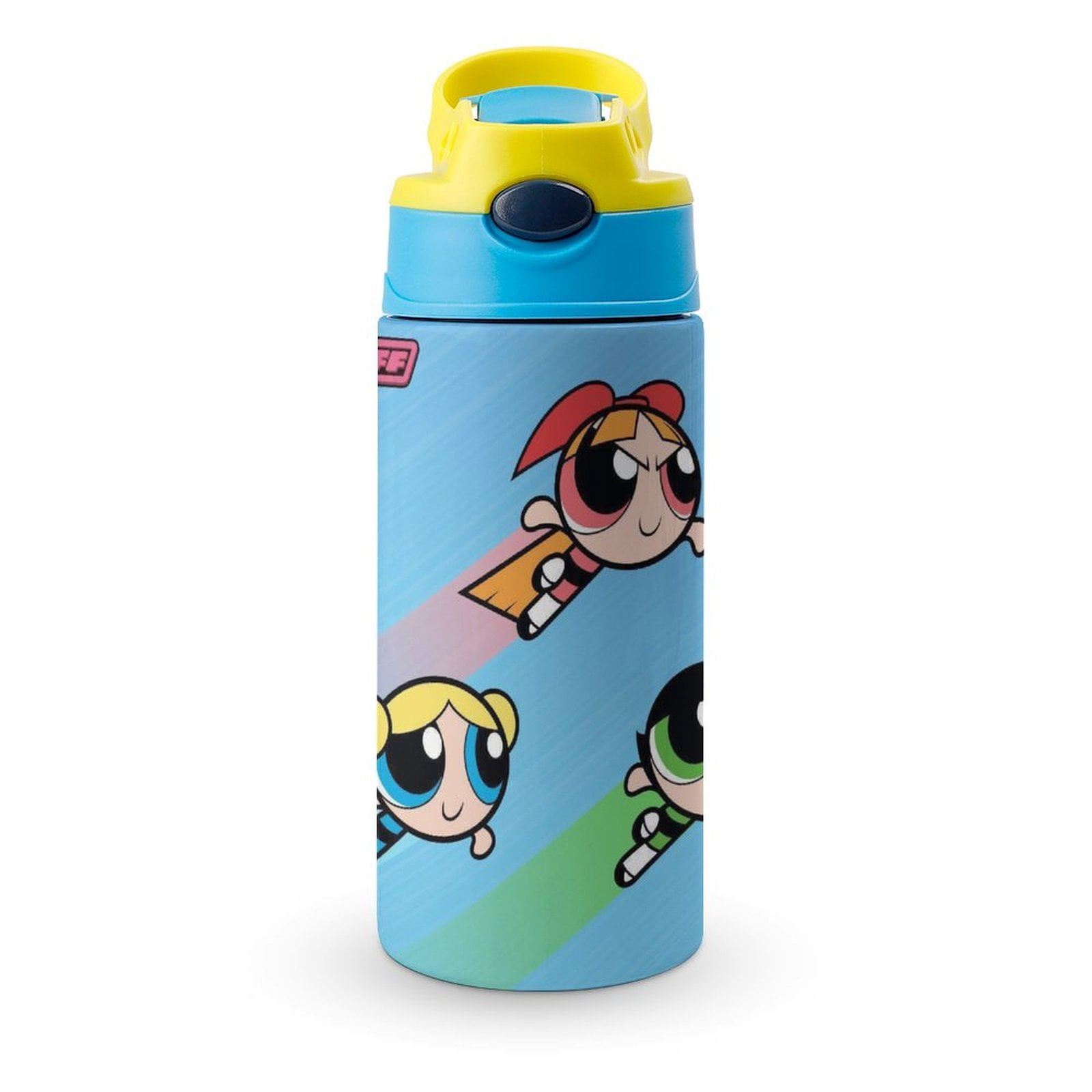 Kids Water Bottle with Straw - The Powerpuff Girls Stainless Steel ...